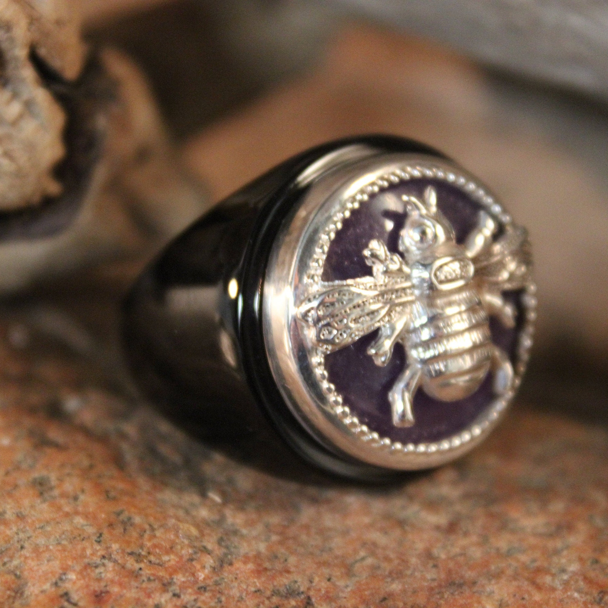 Mens Silver Ring Heavy 19.4 Grams Size 10 Vintage Sterling Silver ...