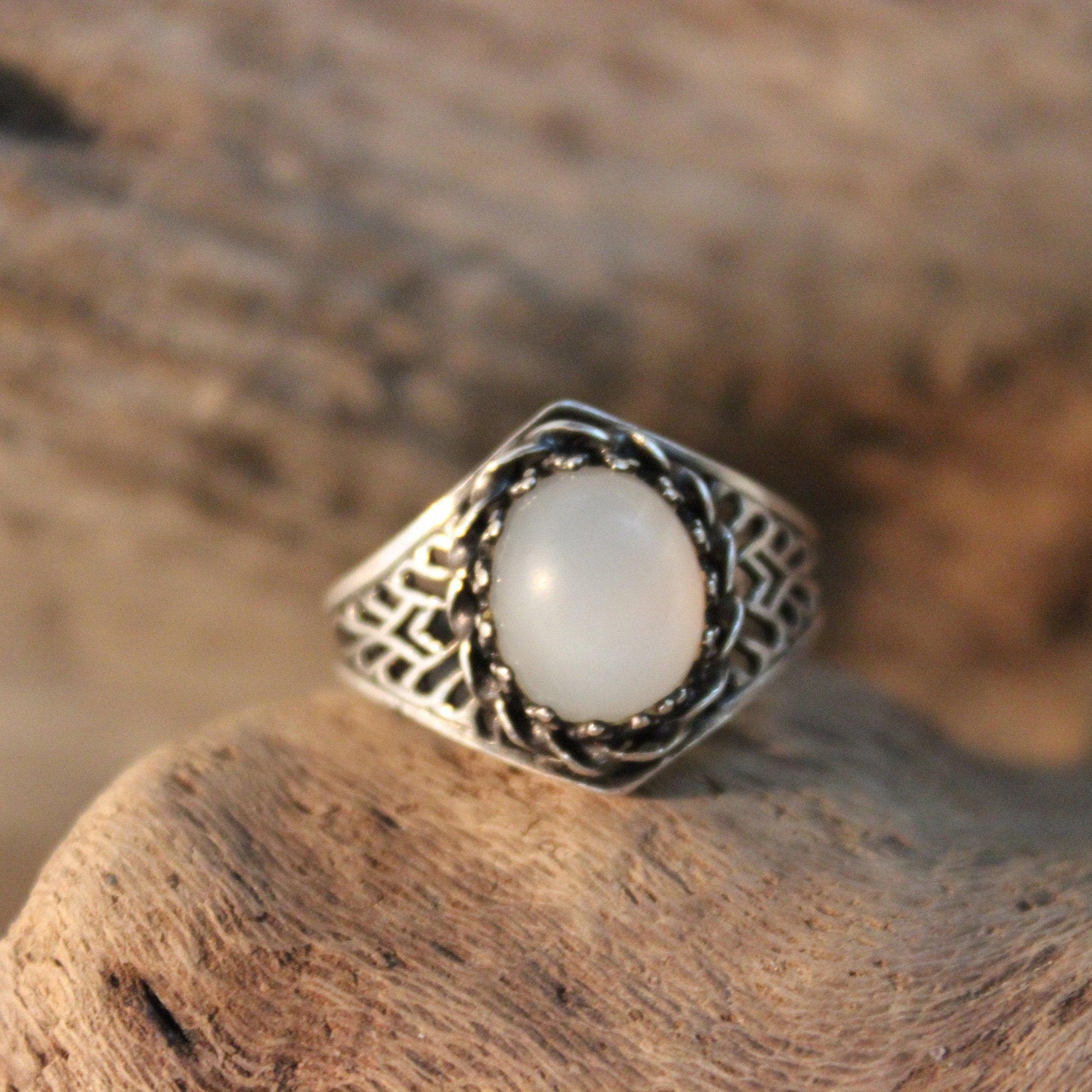 Vintage Sterling Silver Moonstone Ring 3.5 Grams Size 5.5 Vintage ...