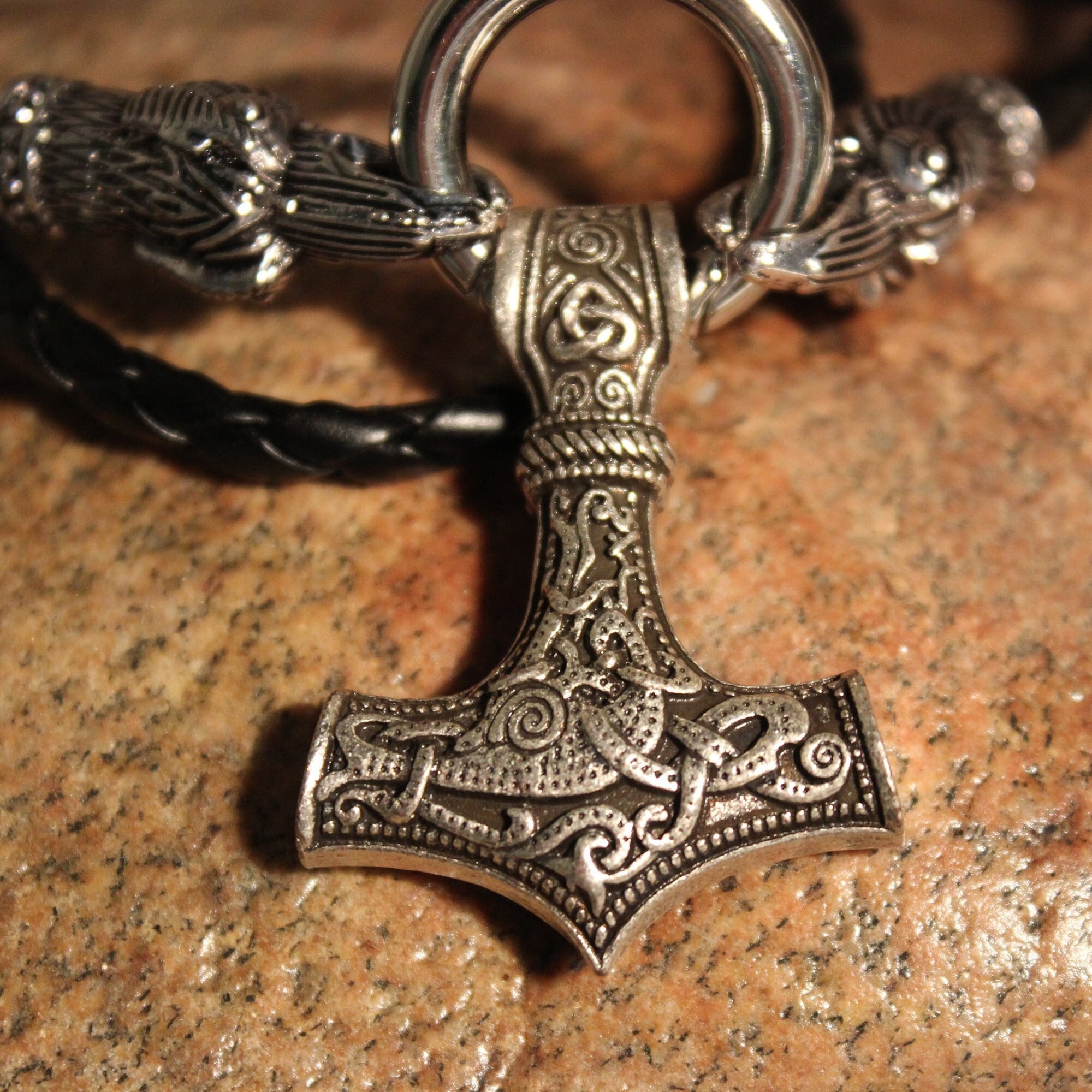 Odin Thor's Hammer Mjolnir Pendant 70.9 Grams 24 Viking Necklaces ...