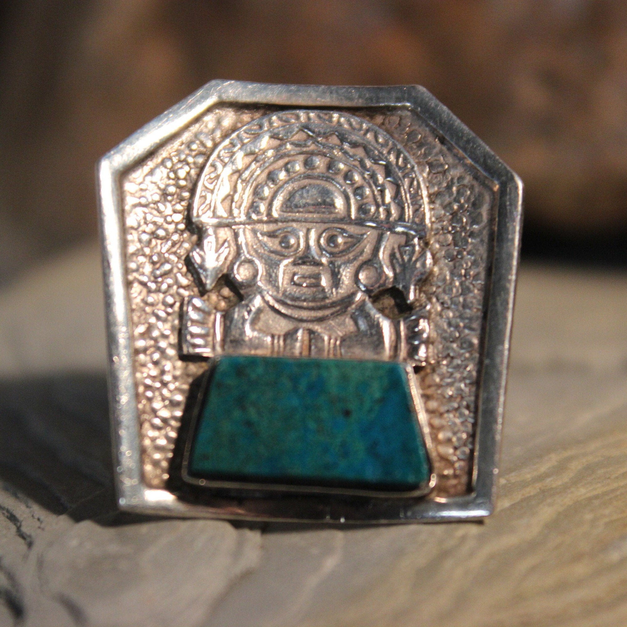 Sterling Tumi Vintage Ring Peruvian Silver Ring Mens Vintage Ring 10.5 ...