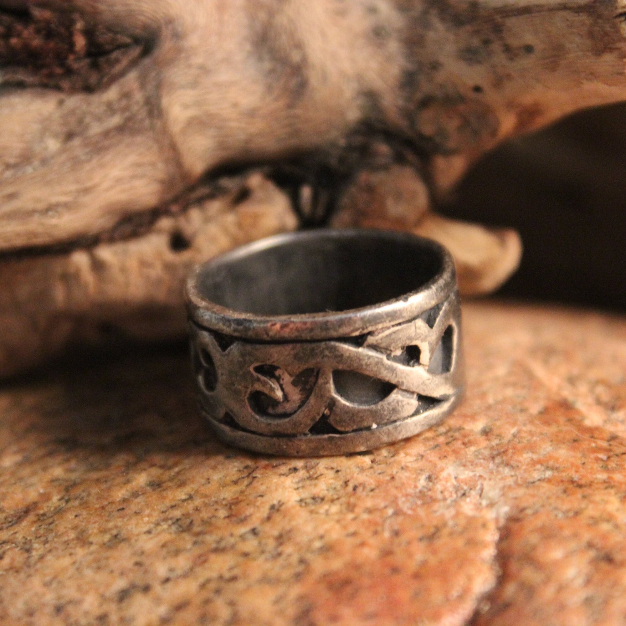 Mens Viking Ring Sterling Viking Band Ring Norse Ring Celtic Ring 9.9 ...
