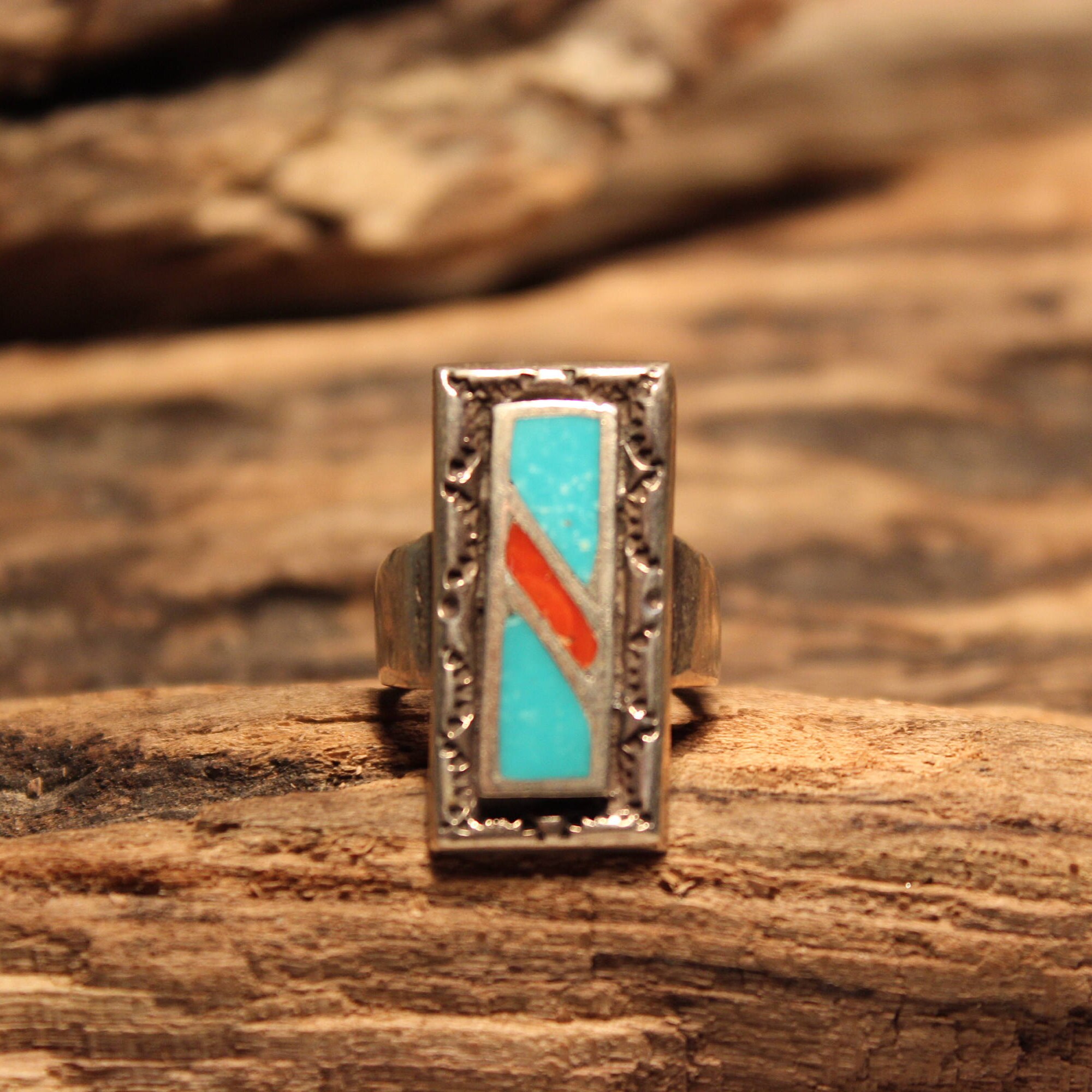 Vintage Large Sterling Silver Ring Navajo Native American 10 grams Size ...