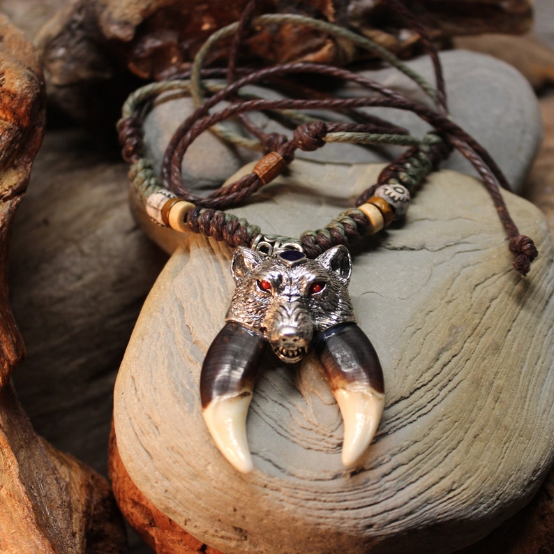 Large Wolf Tooth Necklace Wolf Teeth Necklace Wolf Necklace - Etsy