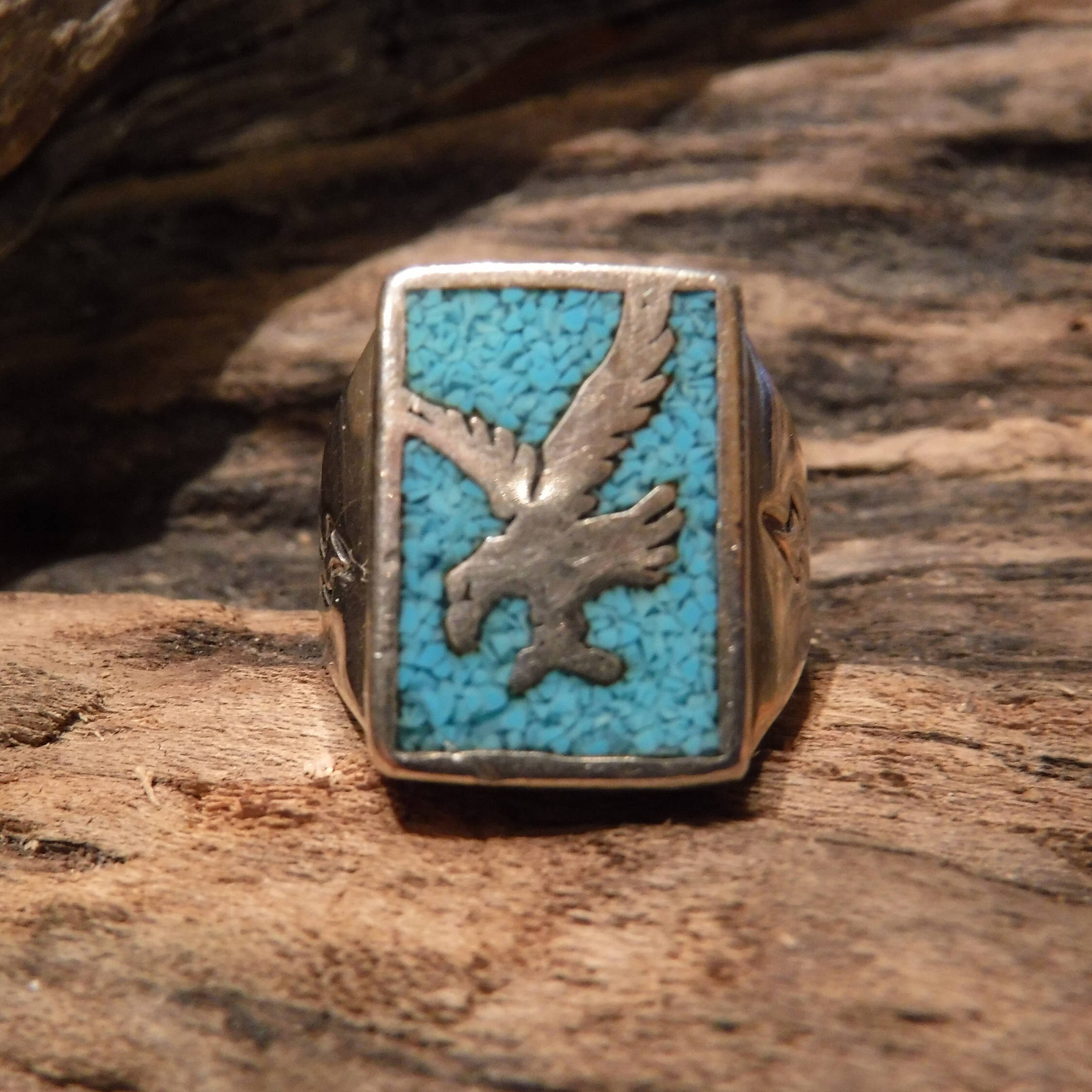 Vintage Mens Silver Eagle Ring Native American Size 10 Heavy 10 4 Grams vintage-mens-silver-eagle-ring-native-american-size-10-heavy-10-4-grams