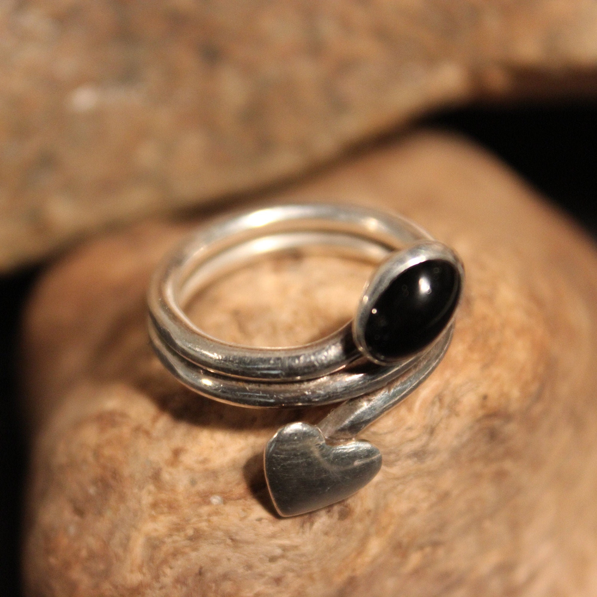 Vintage Sterling Silver Heart Ring Size 7 Vintage Heart Ring 6.7 Grams ...