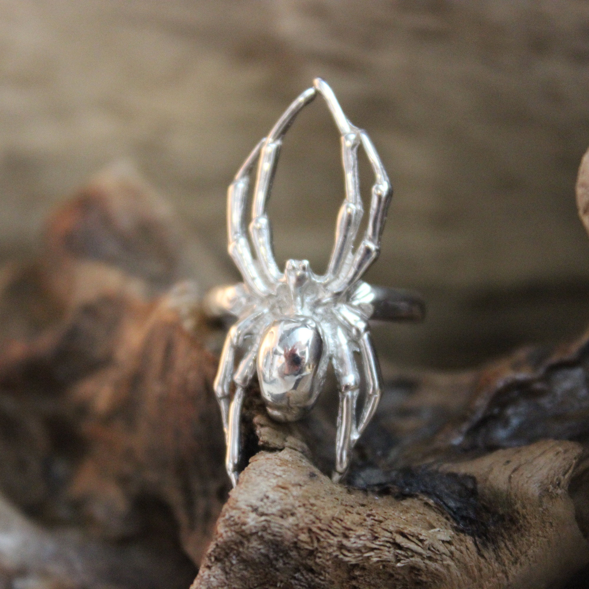 Vintage Sterling Silver Spider Ring Large Spider Ring Size 6.5 Weight 8 ...