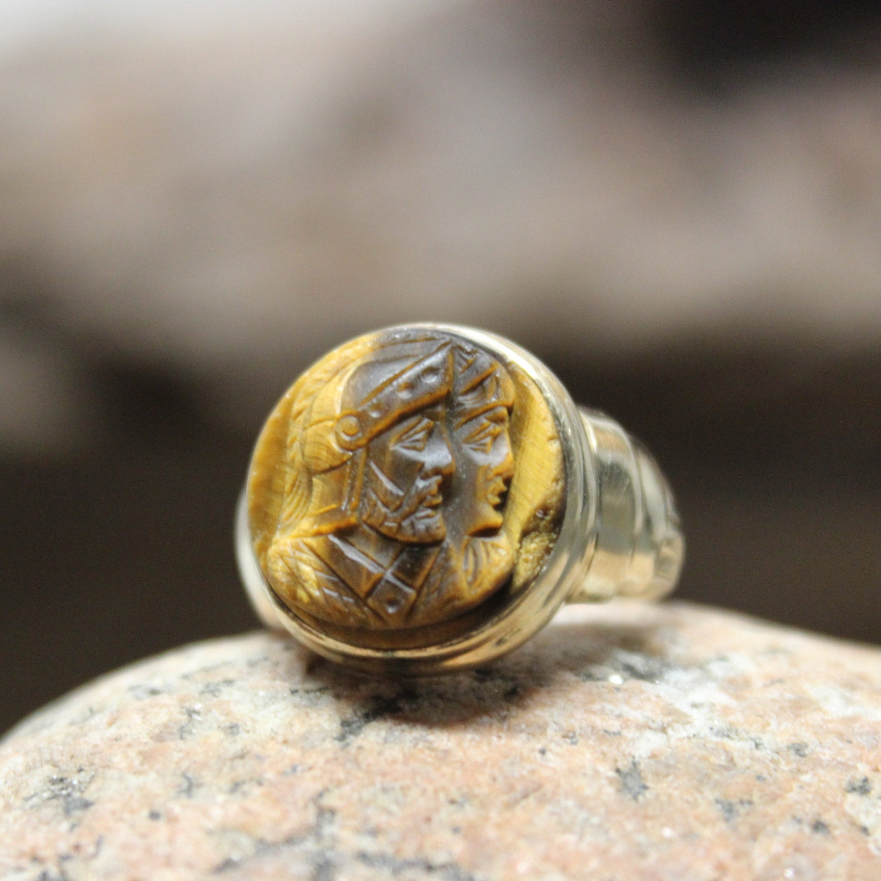 1930's Rare Vintage Mens 10K Solid Gold Roman Soldier Ring 5.5 Grams ...