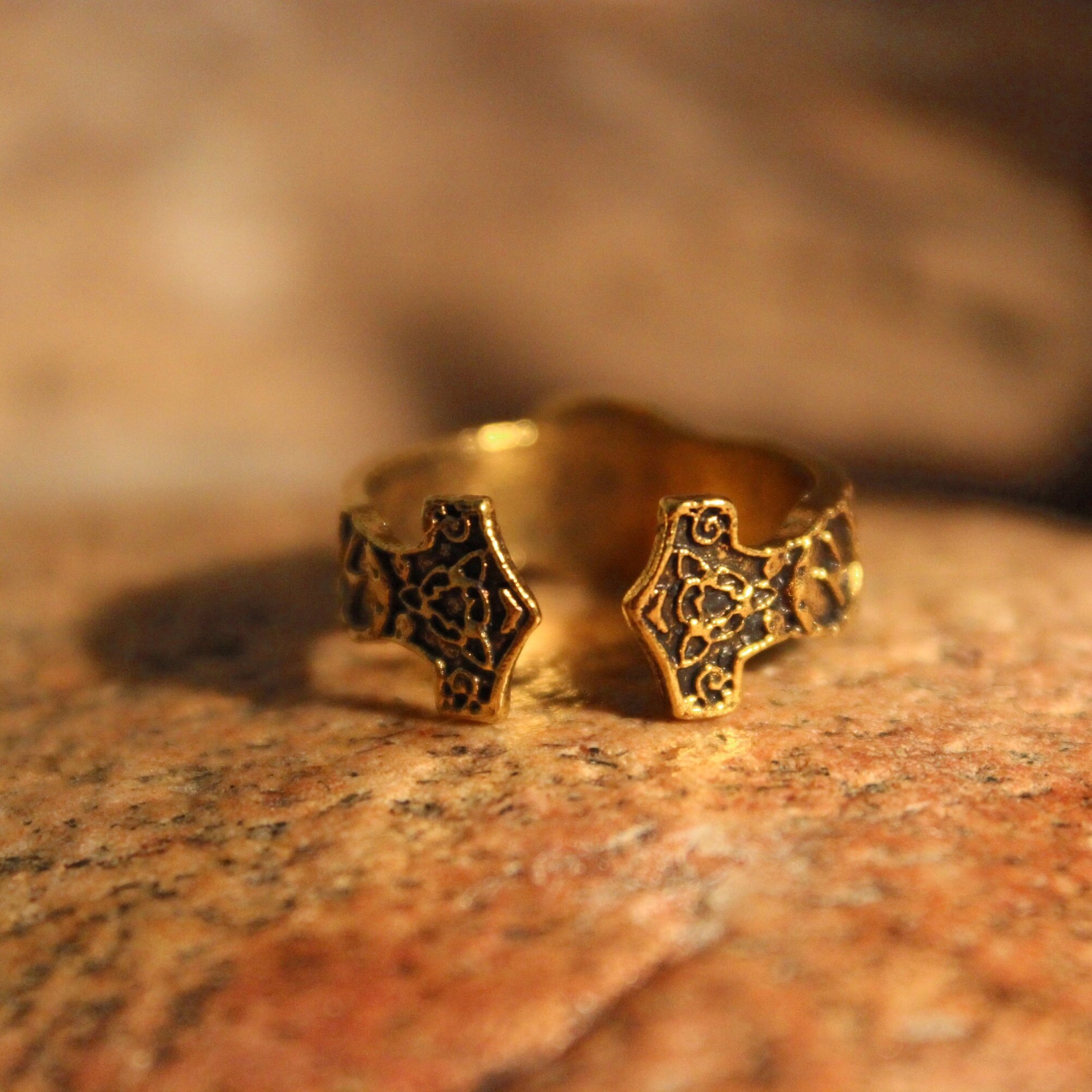 Norse Viking Odin's Helm of Awe Ring Band Arrow Valknut Rings Odin ...