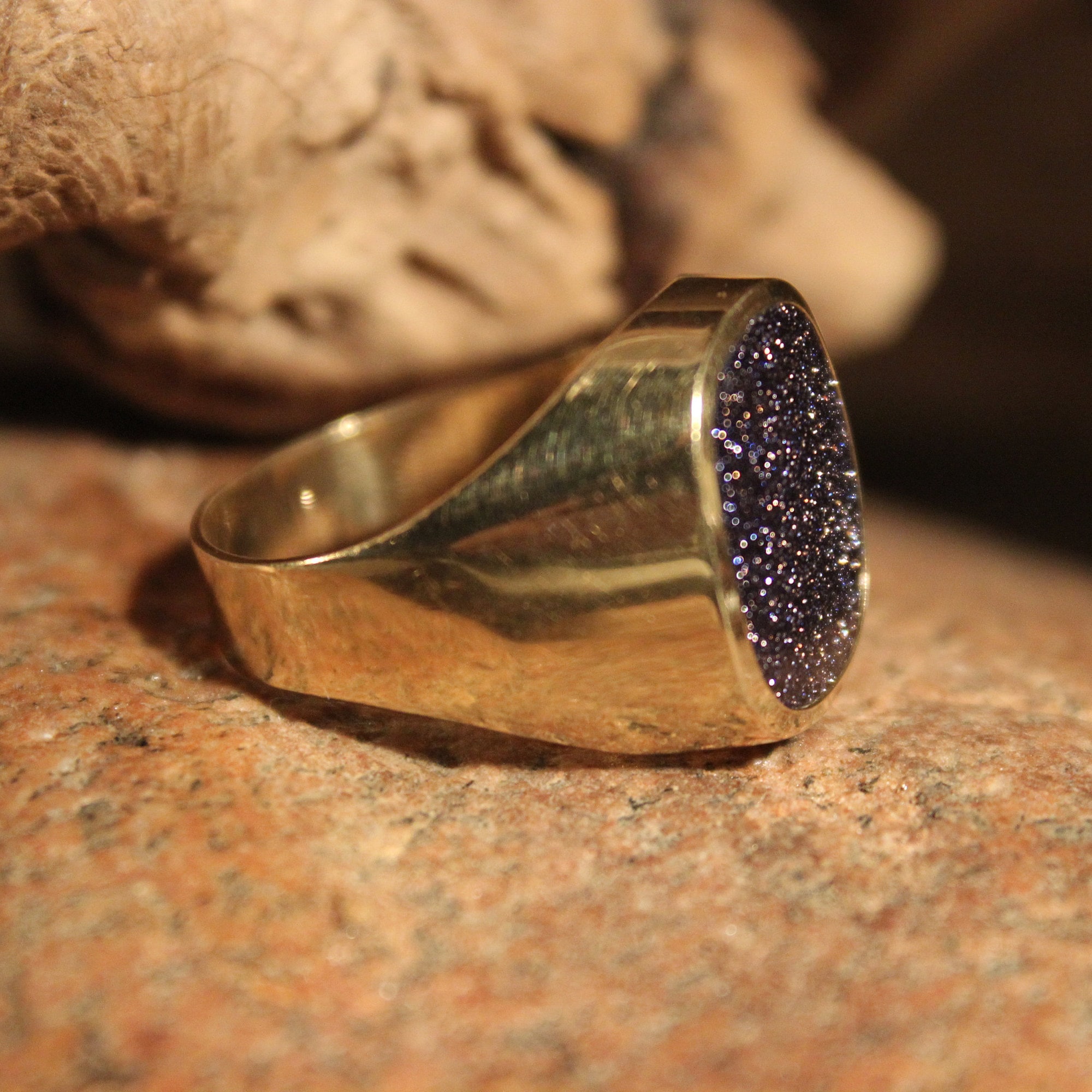 Rare Mens Large Signet Ring 10K Solid Gold Mens Ring 5.4 Grams Size 10 ...