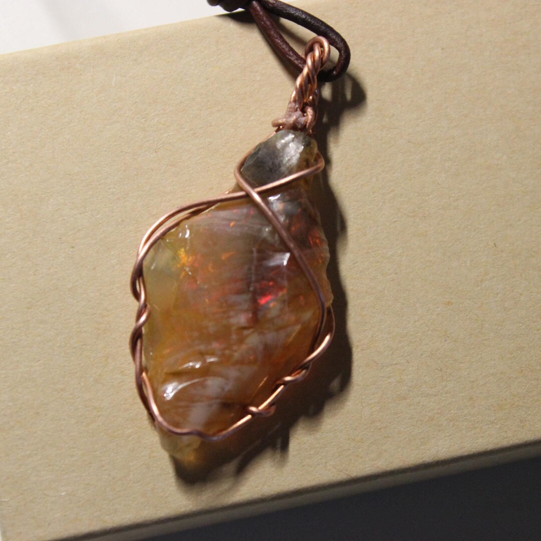 Large Natural Ethiopian Welo Fire Opal 18.90ct Welo Ethiopia Large Fire ...