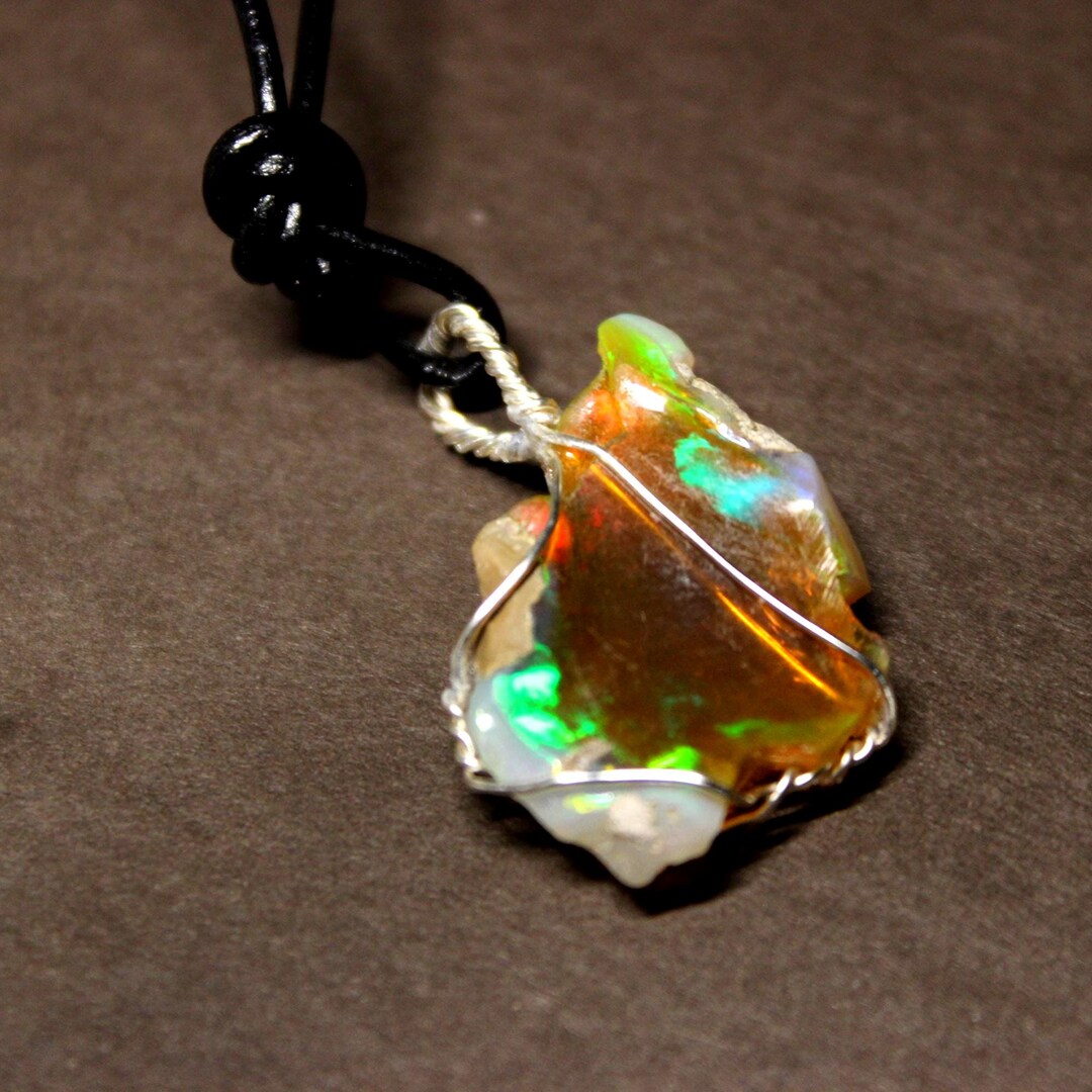 Large Natural Ethiopian Welo Fire Opal 13ct Welo Ethiopia Black Fire ...