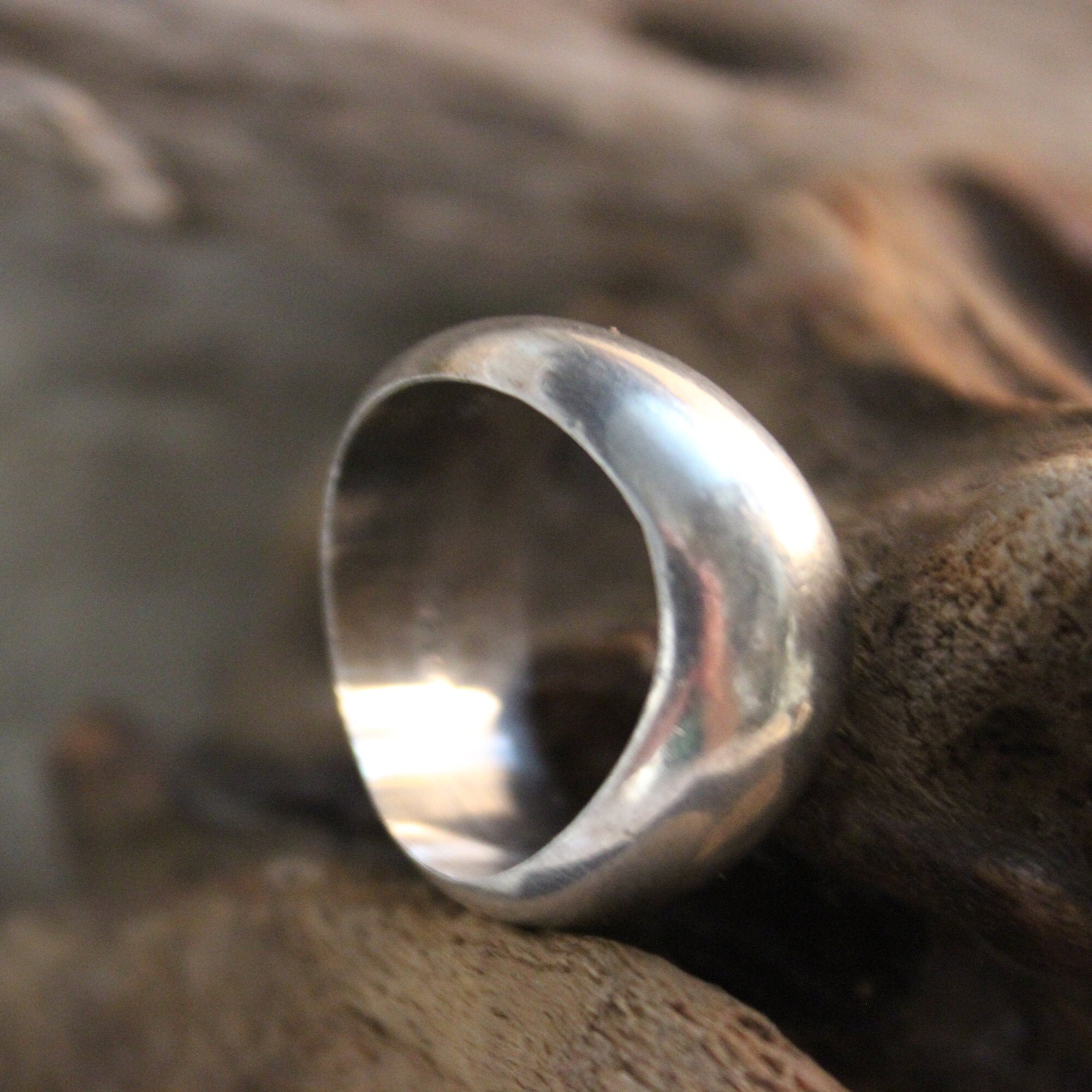 Mens Ring Mexico Large Silver Band Ring Sterling Silver Ring 13.5 Grams ...