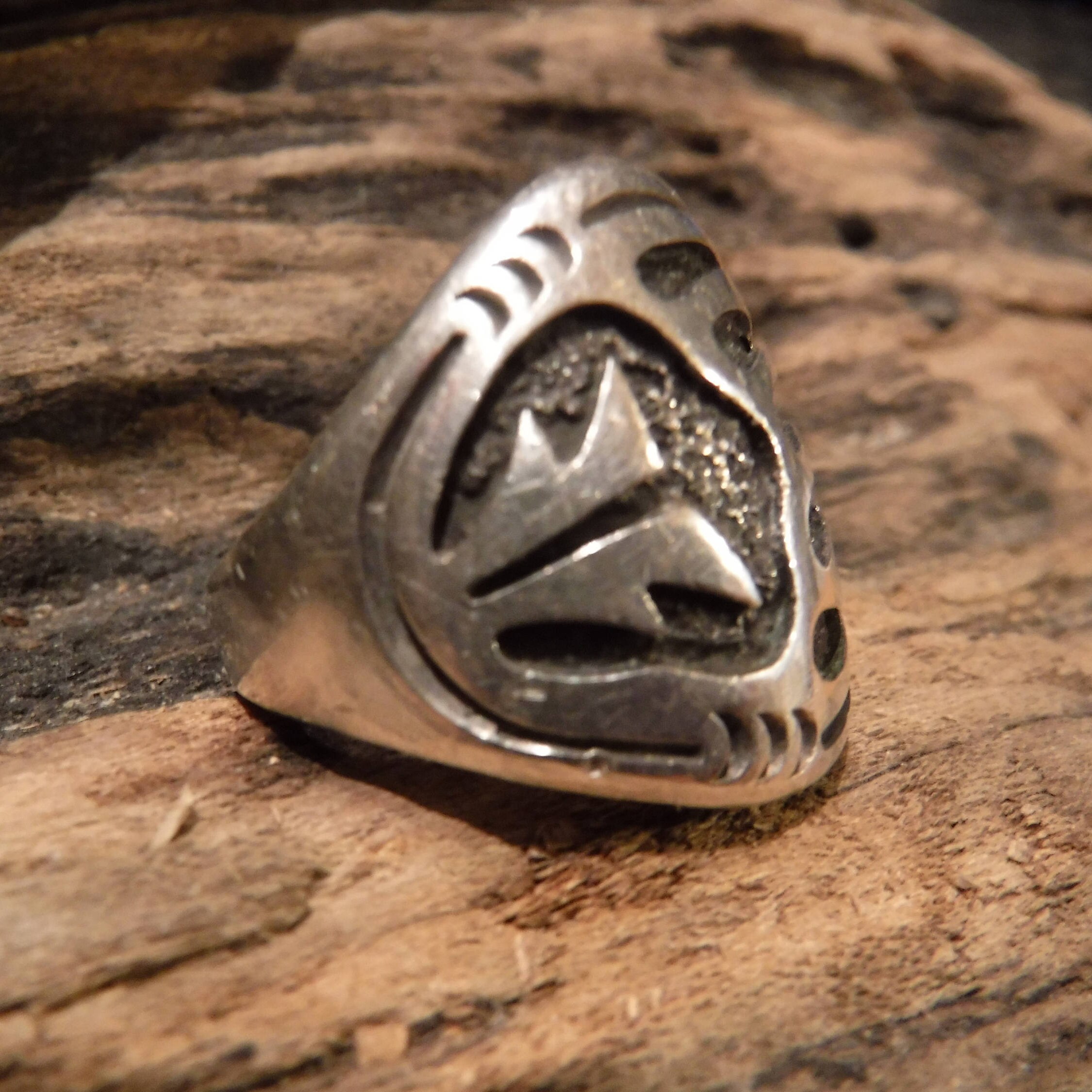 Vintage Navajo Sterling Mens Ring Bear Paw Ring Native American Heavy ...