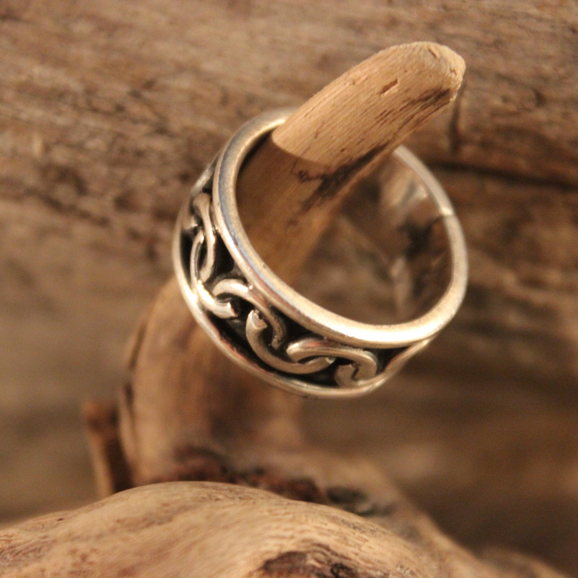 Mens Viking Ring Sterling Viking Band Ring Norse Ring Celtic Ring 8 ...