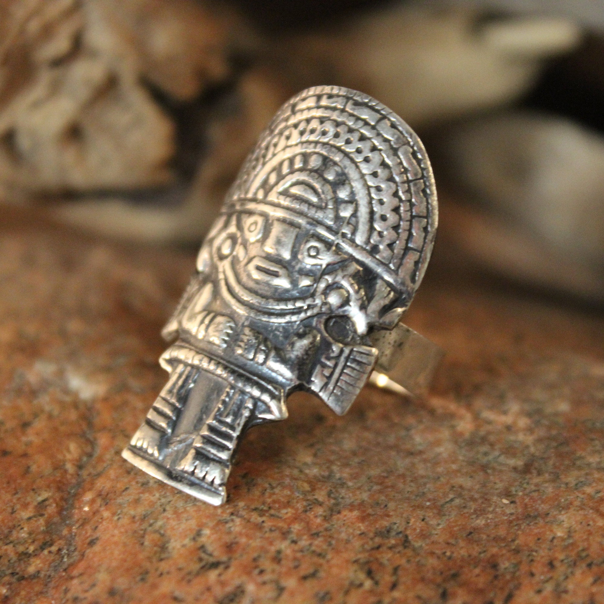 Sterling Tumi Vintage Ring Peruvian Silver Ring Mens Vintage Ring 8.5 ...