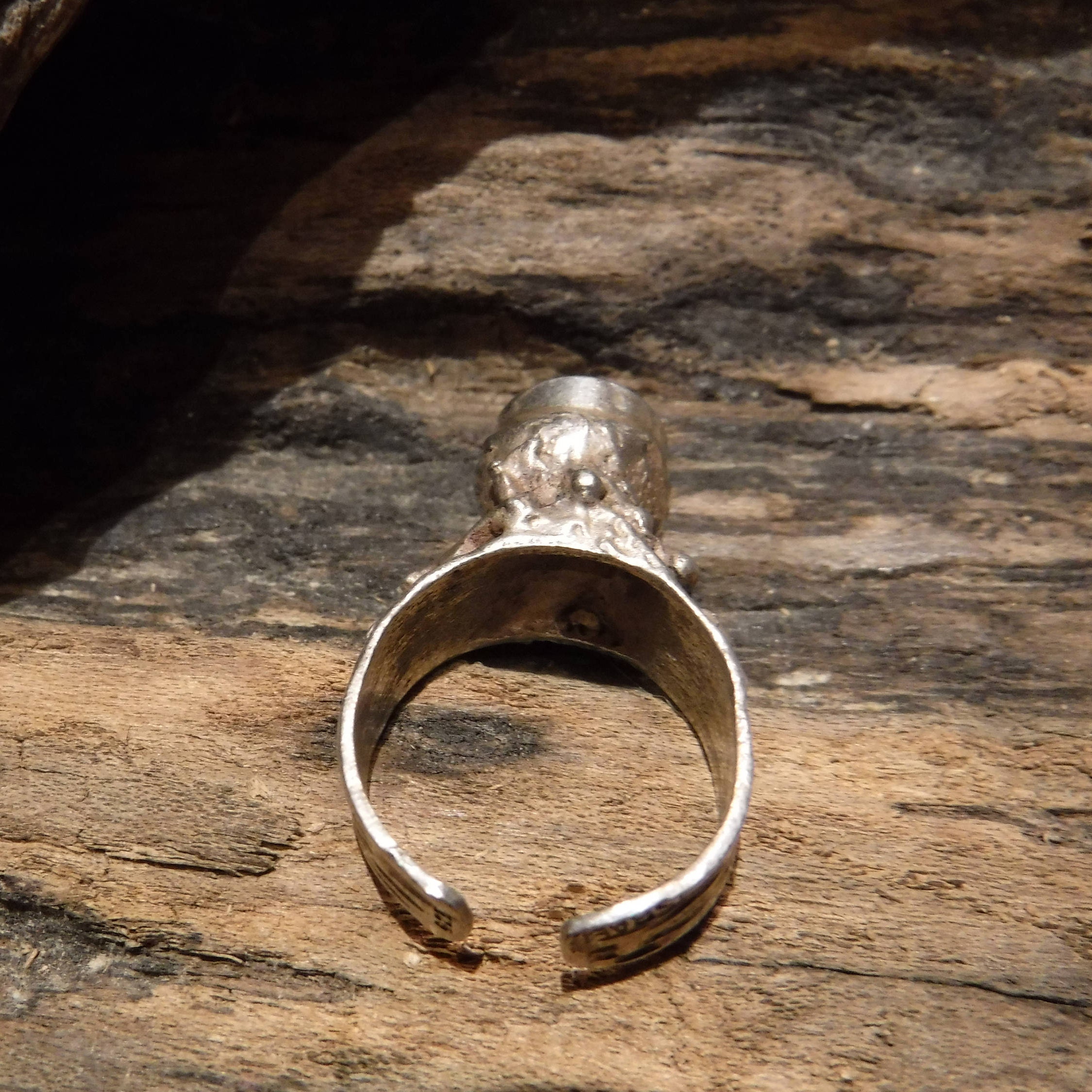 Vintage Sterling Silver Ring Israel Eilat Stone Tower Ring 8.8 Grams ...