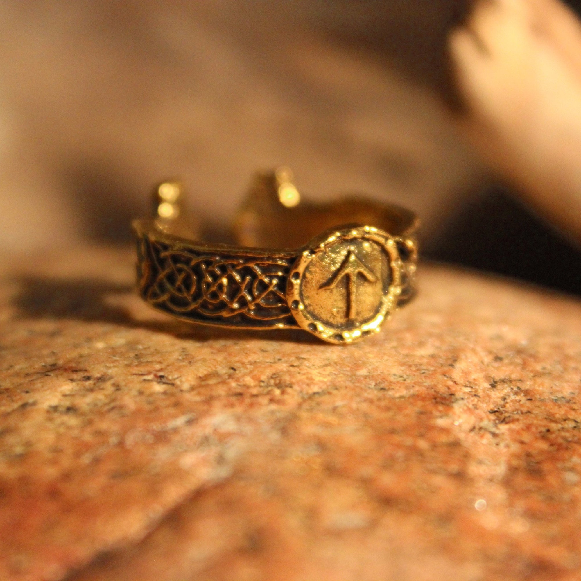 Norse Viking Odin's Helm of Awe Ring Band Arrow Valknut Rings Odin ...