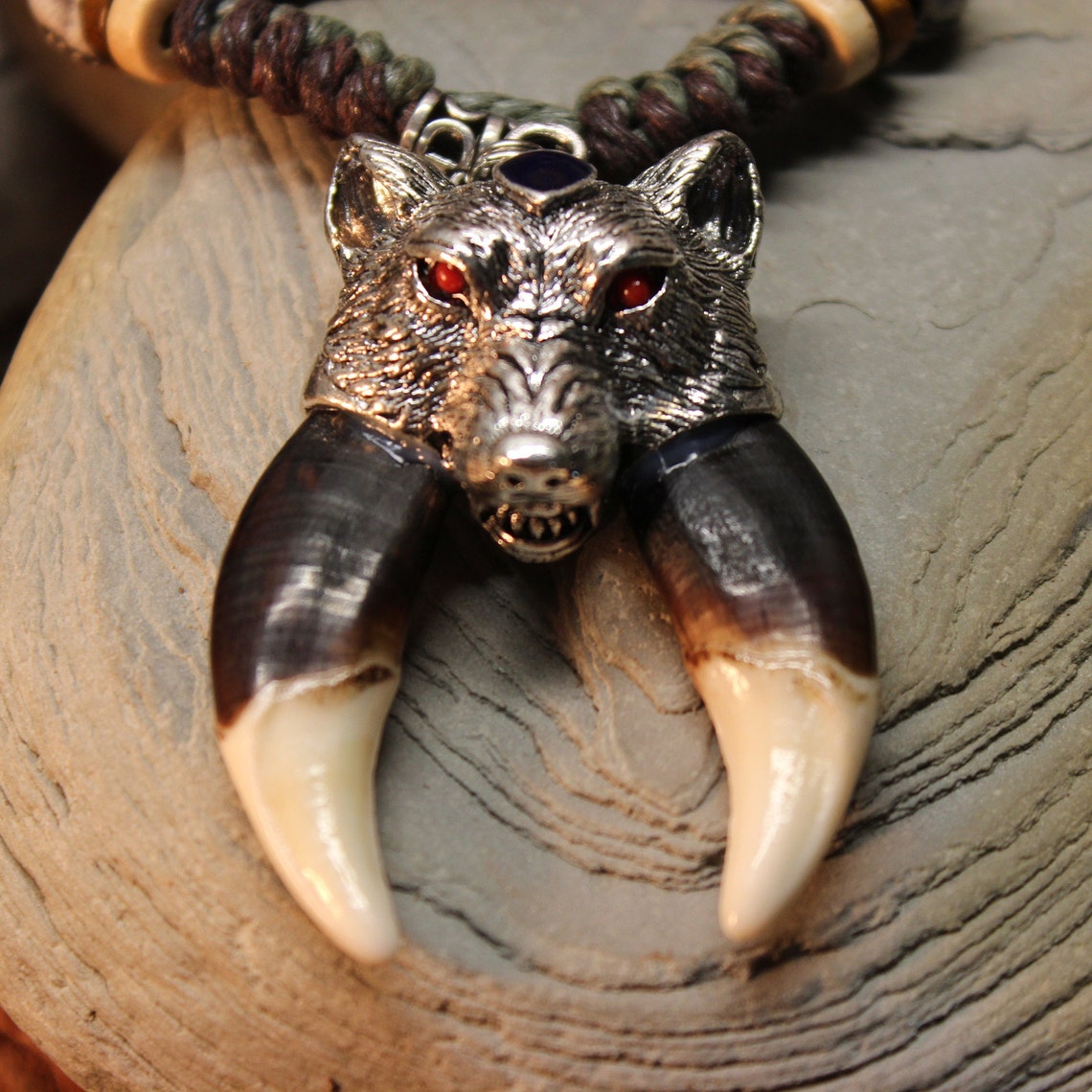 Large Wolf Tooth Necklace Wolf Teeth Necklace Wolf Necklace - Etsy