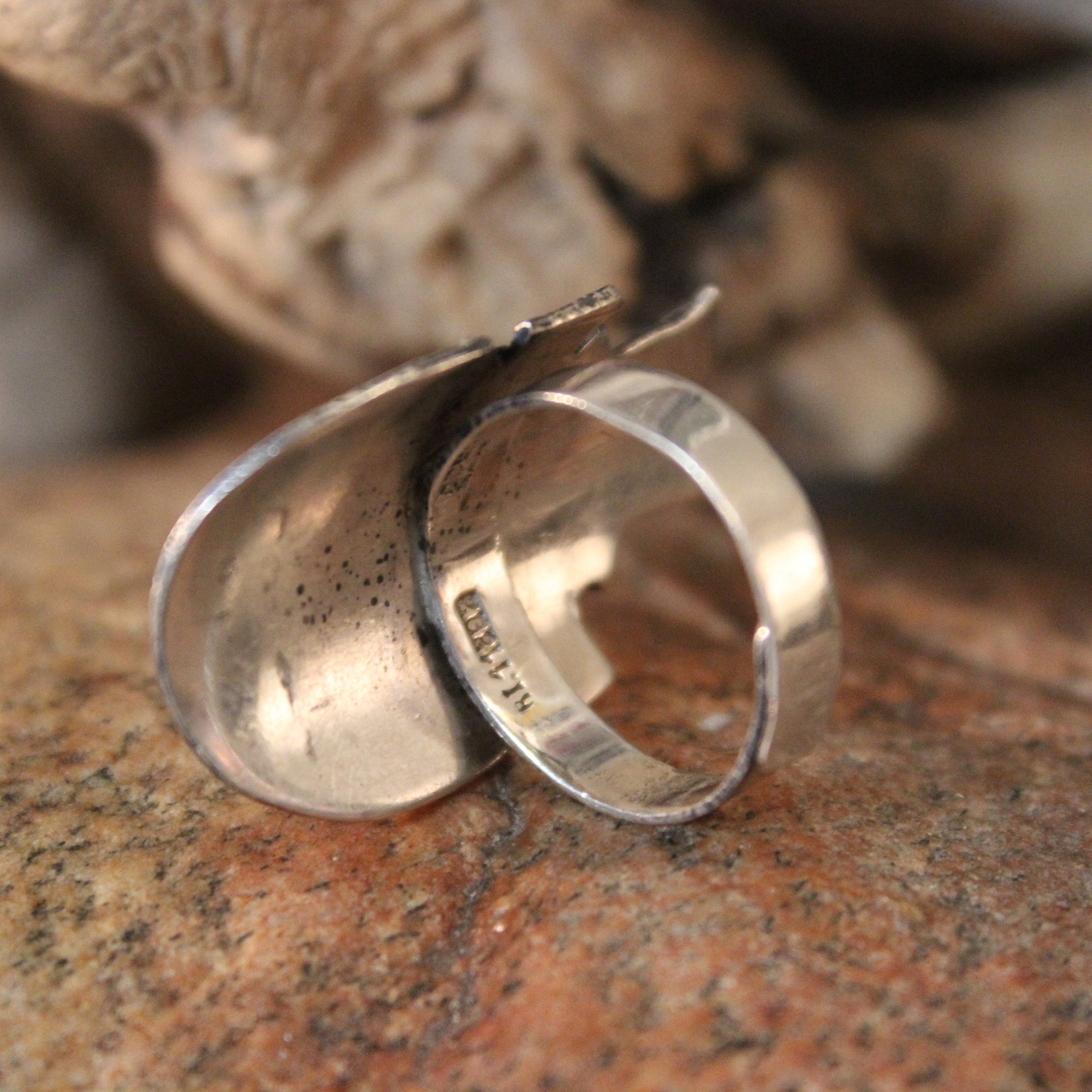 Sterling Tumi Vintage Ring Peruvian Silver Ring Mens Vintage Ring 8.5 ...