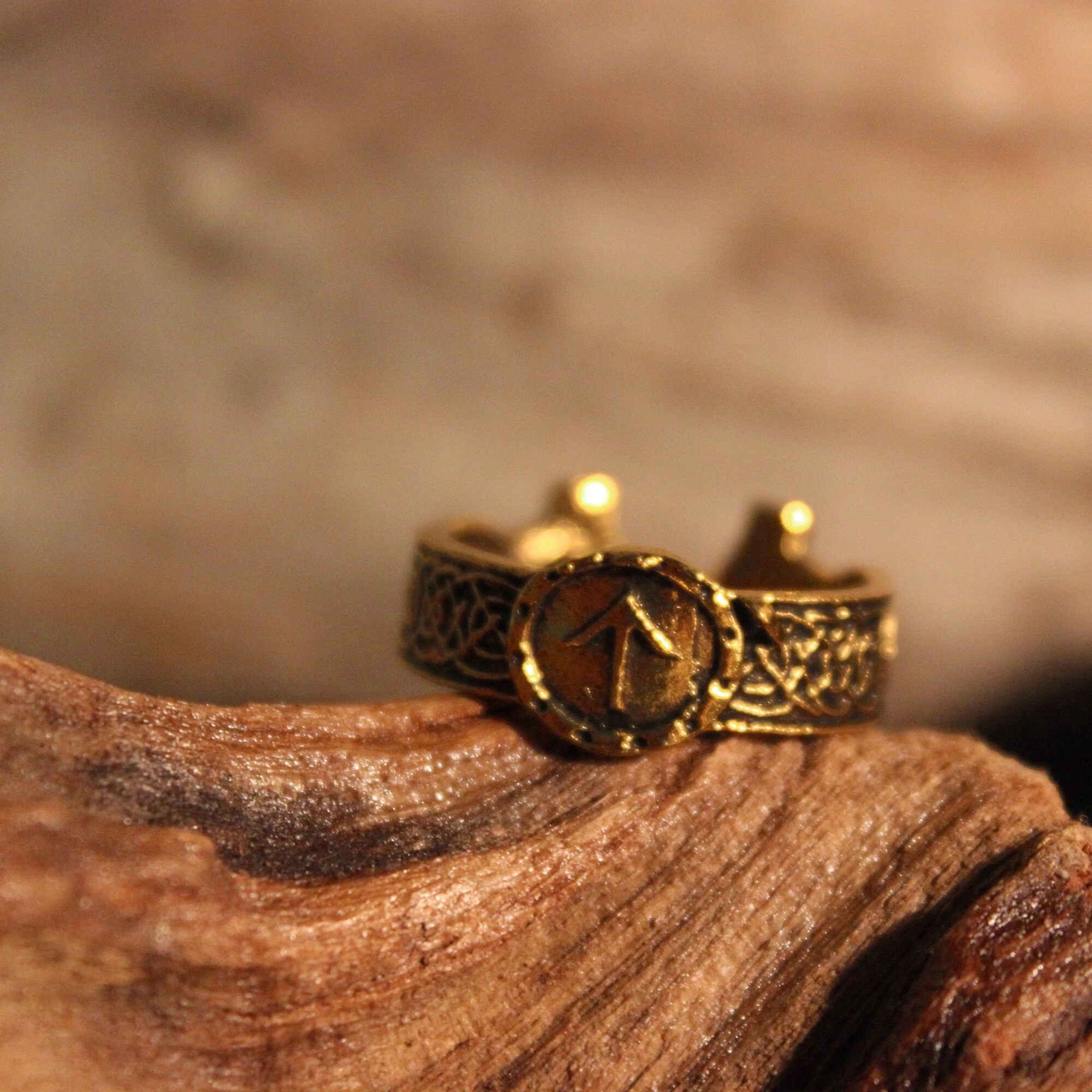 Norse Viking Odin's Helm of Awe Ring Band Arrow Valknut Rings Odin ...