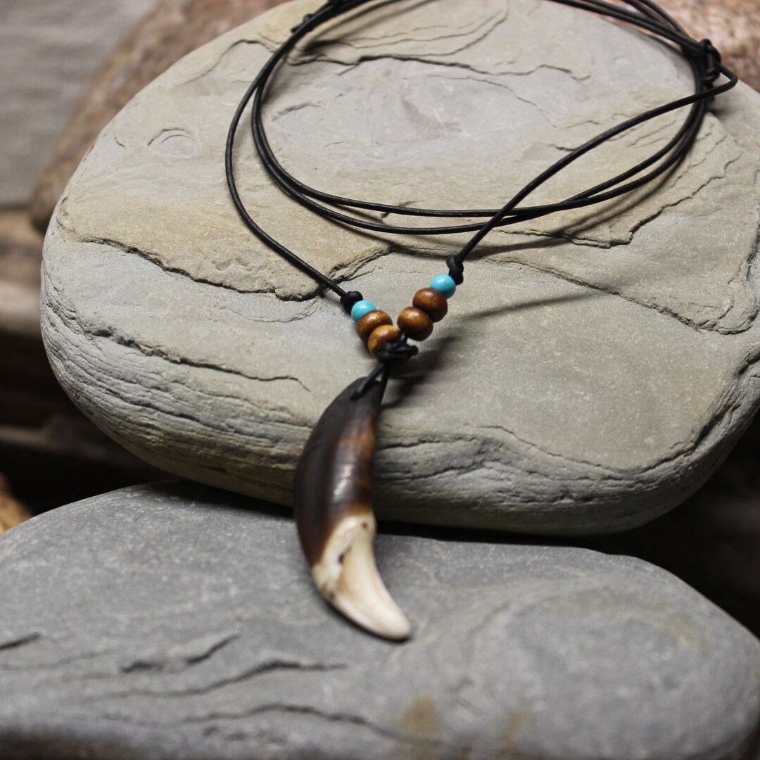 Large Wolf Tooth Necklace Wolf Teeth Necklace Wolf Necklace Wolf Tooth ...