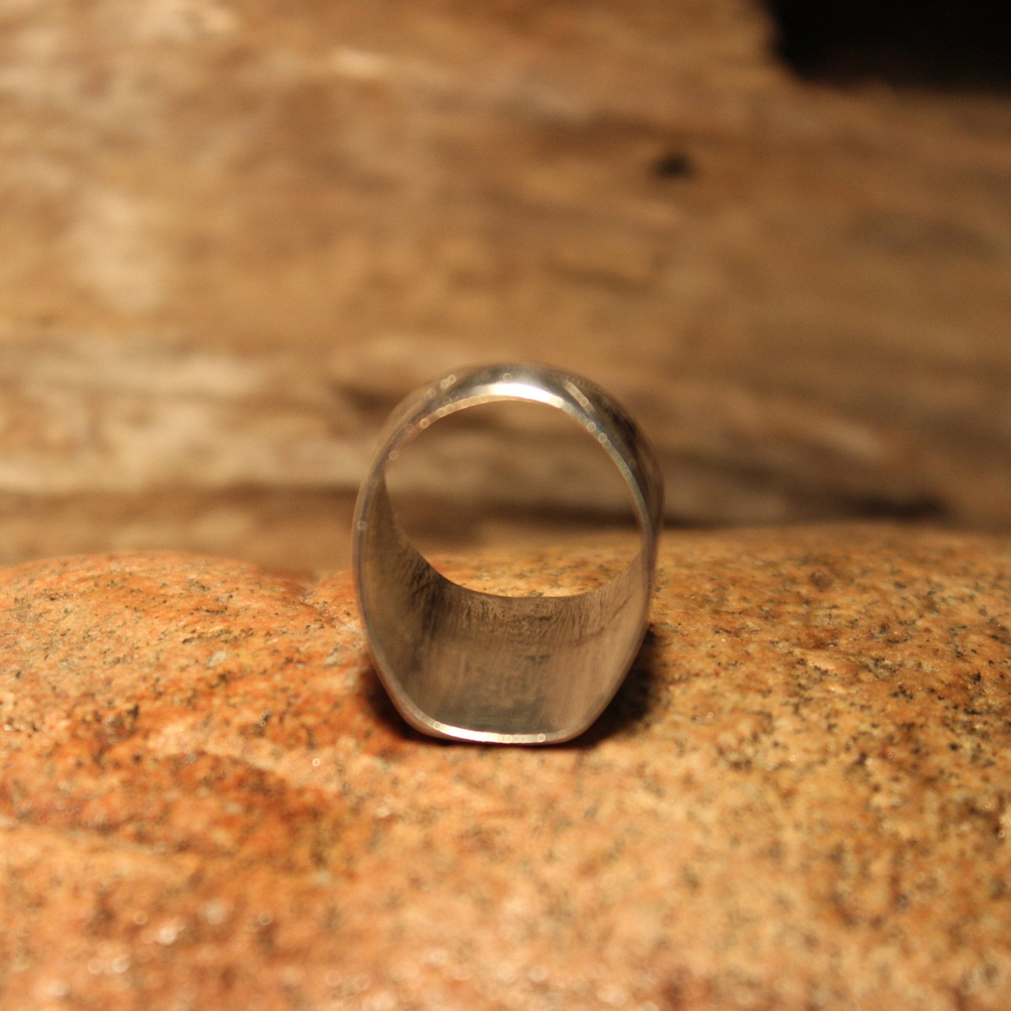 Large Mens Sterling Silver Heart Ring Size 9 Vintage Heart Ring 7.2 ...