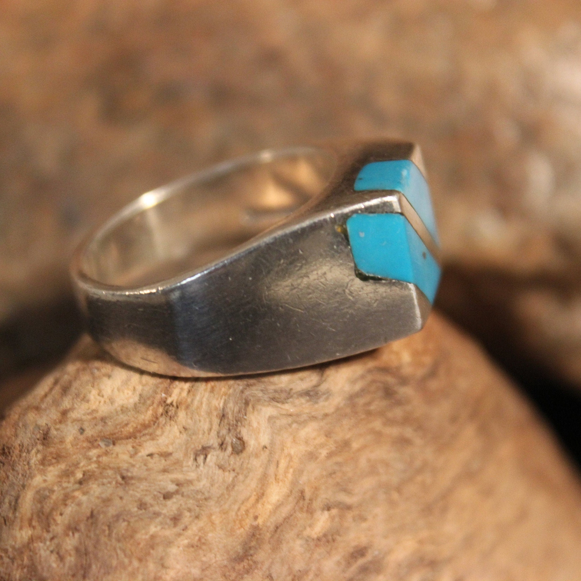 Vintage Silver Ring MensTurquoise Rings 12 Grams Size 8.5 Vintage ...