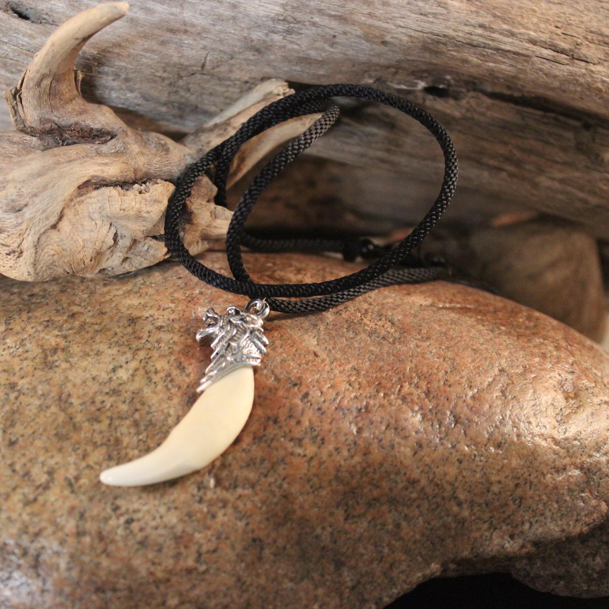 Large Wolf Tooth Necklace Wolf Teeth Necklace Wolf Necklace Wolf Tooth ...