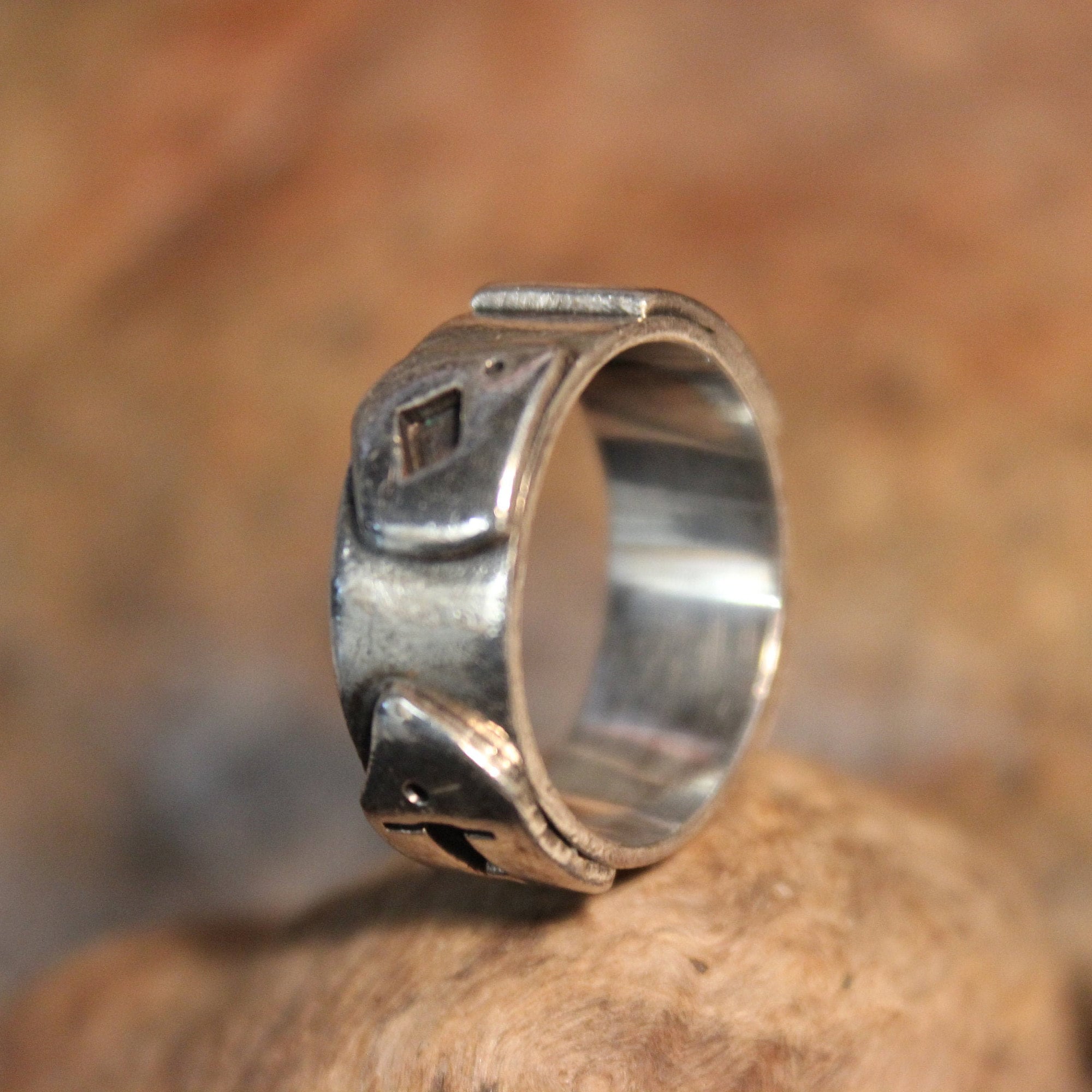 Vintage Storyteller Ring Size 7.5 Mexico Mens Silver Rings Sterling ...