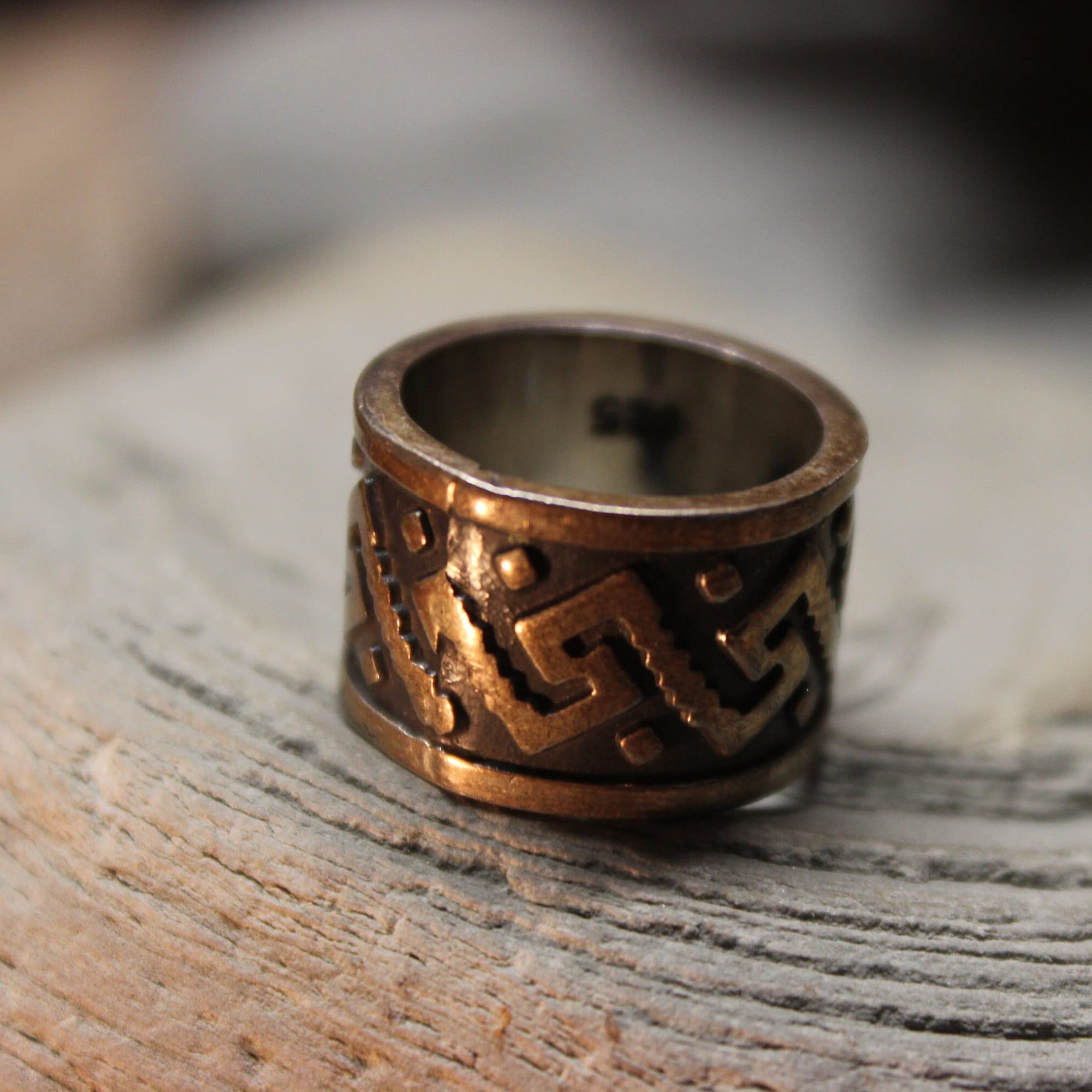 1980s Vintage Viking Ring Silver Viking Band Ring Norse Ring Celtic ...