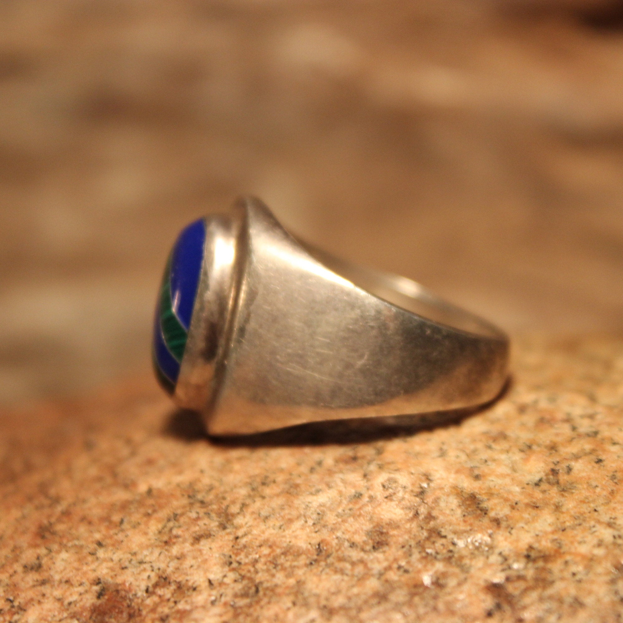 Mens Silver Ring Heavy 21.5 Grams Vintage Sterling Silver 925 Ring Size ...