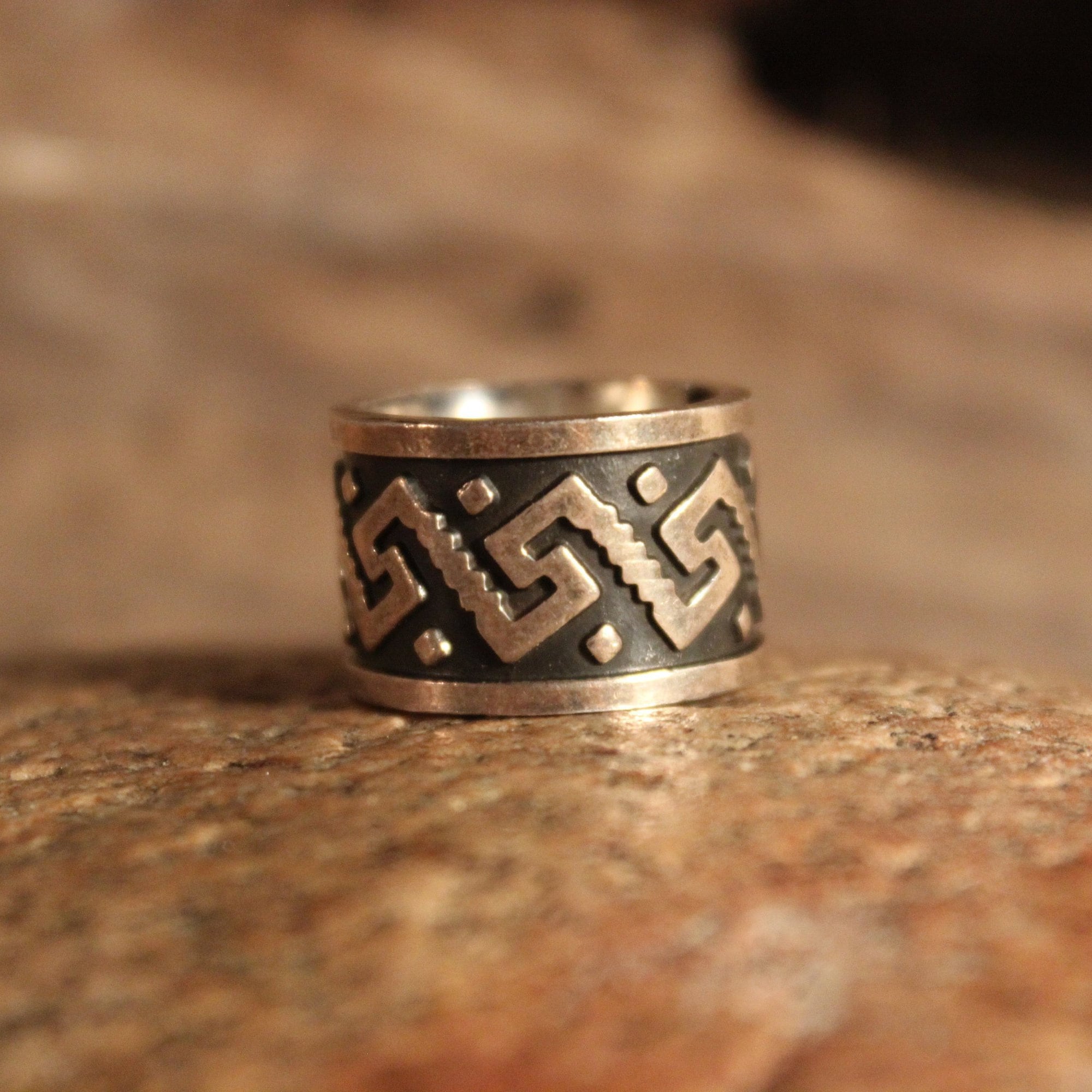 Mens Viking Ring Sterling Viking Band Ring Norse Ring Celtic Ring 10.2 ...