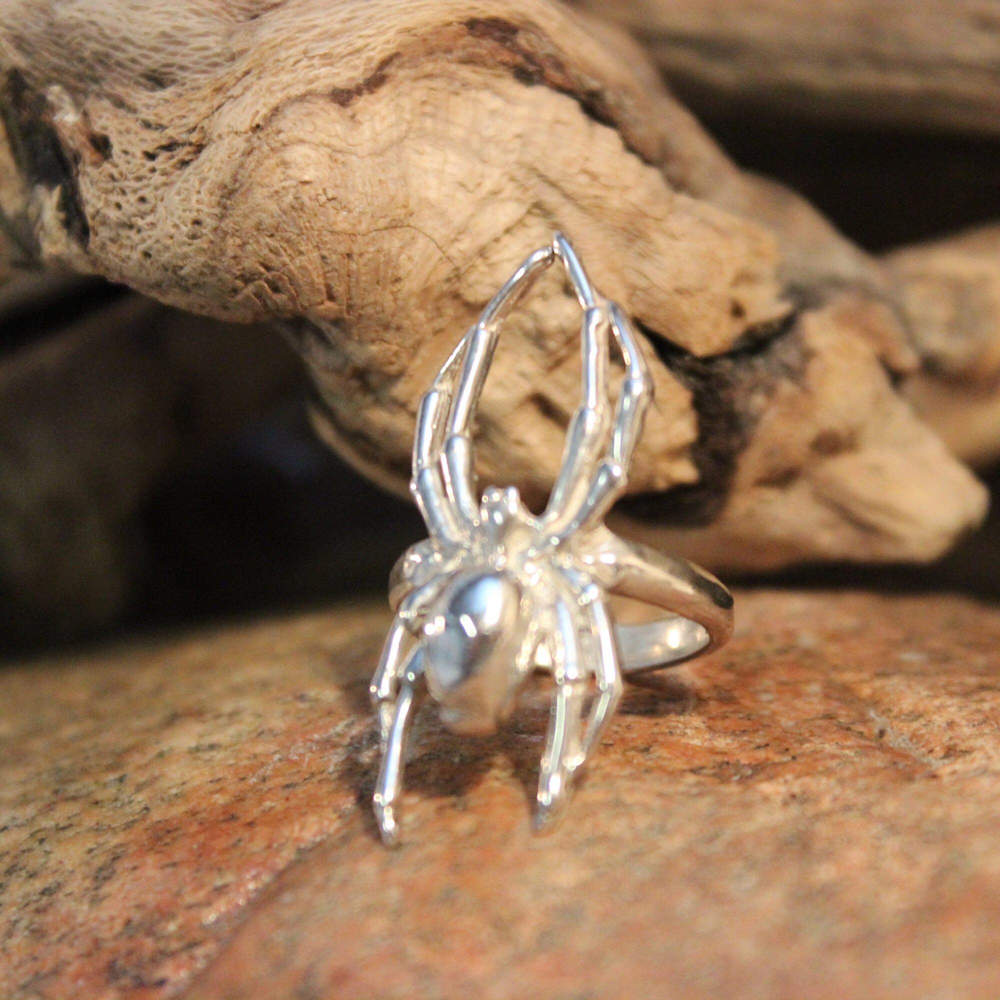 Vintage Sterling Silver Spider Ring Large Spider Ring Size 6.5 Weight 8 ...