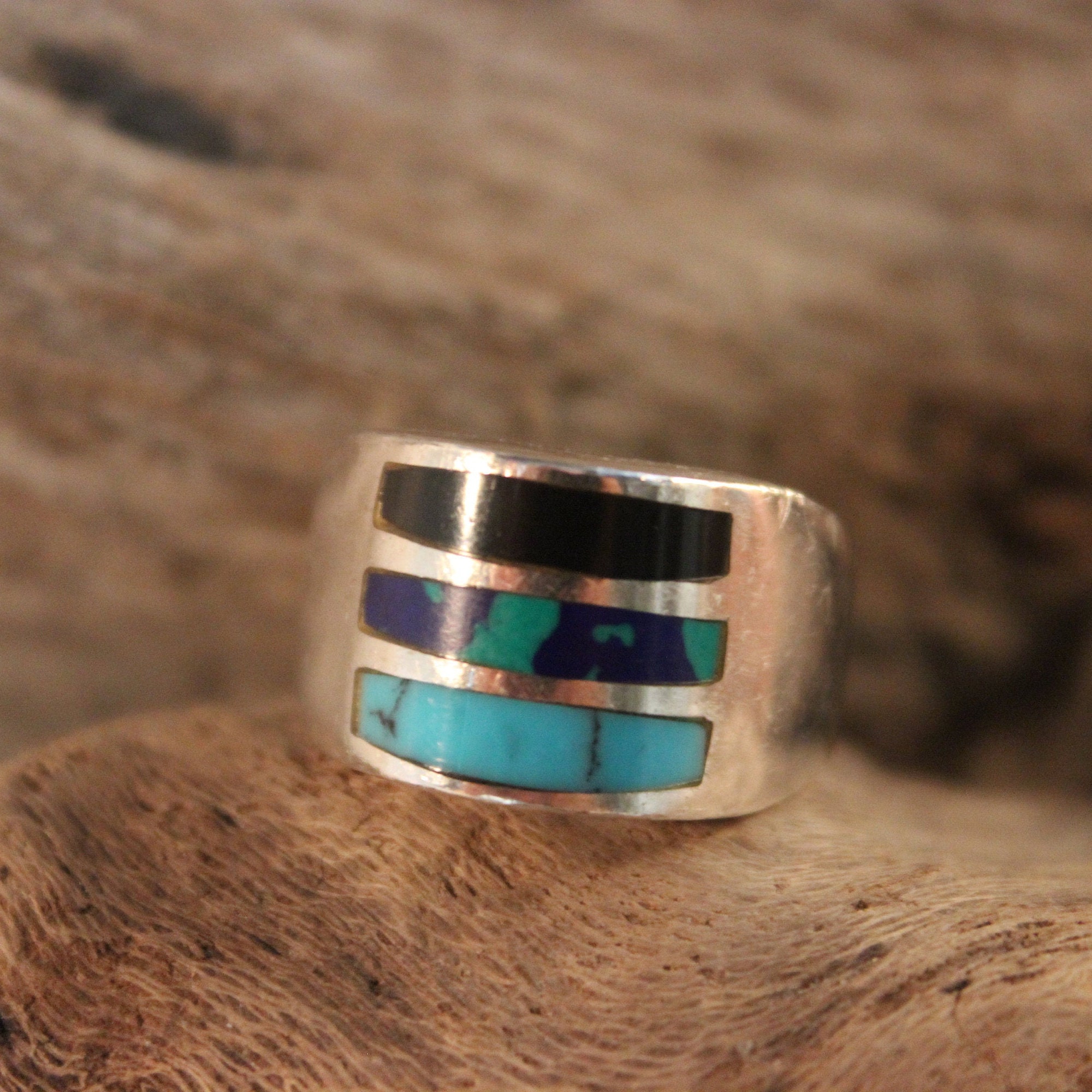 Large Mens Silver Ring Vintage Mexico Ring 13.5 Grams Size 8 Silver ...