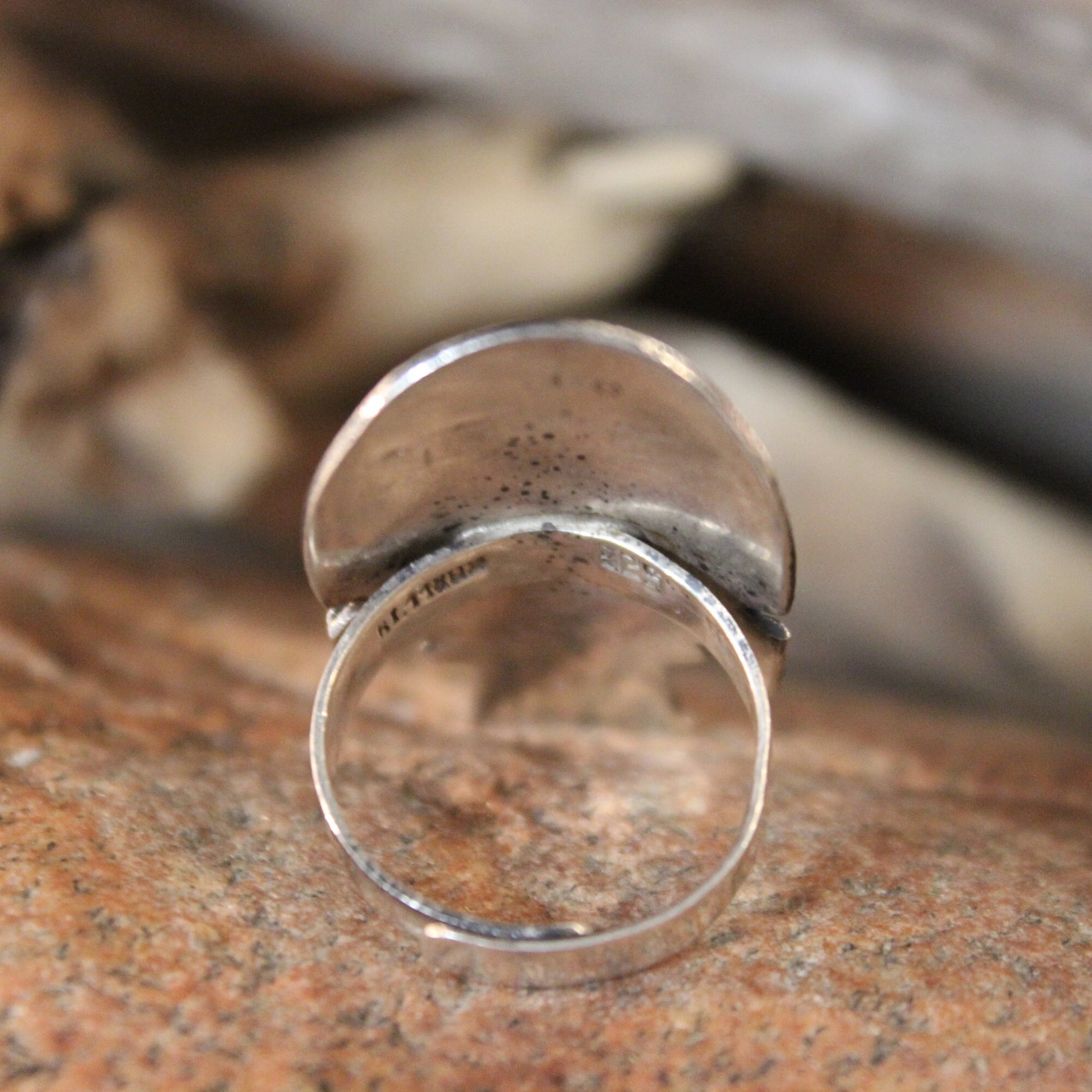 Sterling Tumi Vintage Ring Peruvian Silver Ring Mens Vintage Ring 8.5 Grams Size 8 Adjustable ...