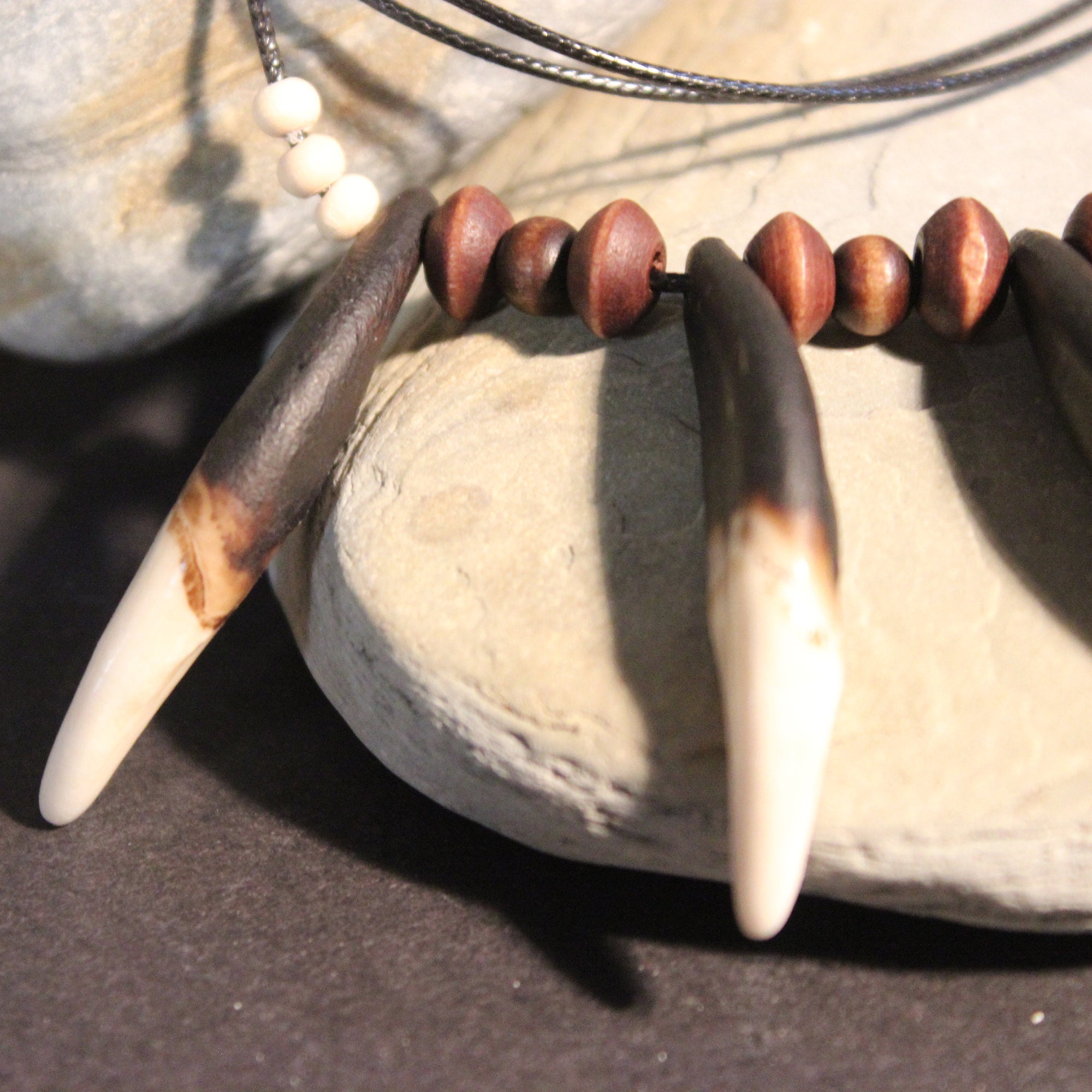 Large Wolf Tooth Necklace Wolf Teeth Necklace Wolf Necklace Wolf Tooth ...