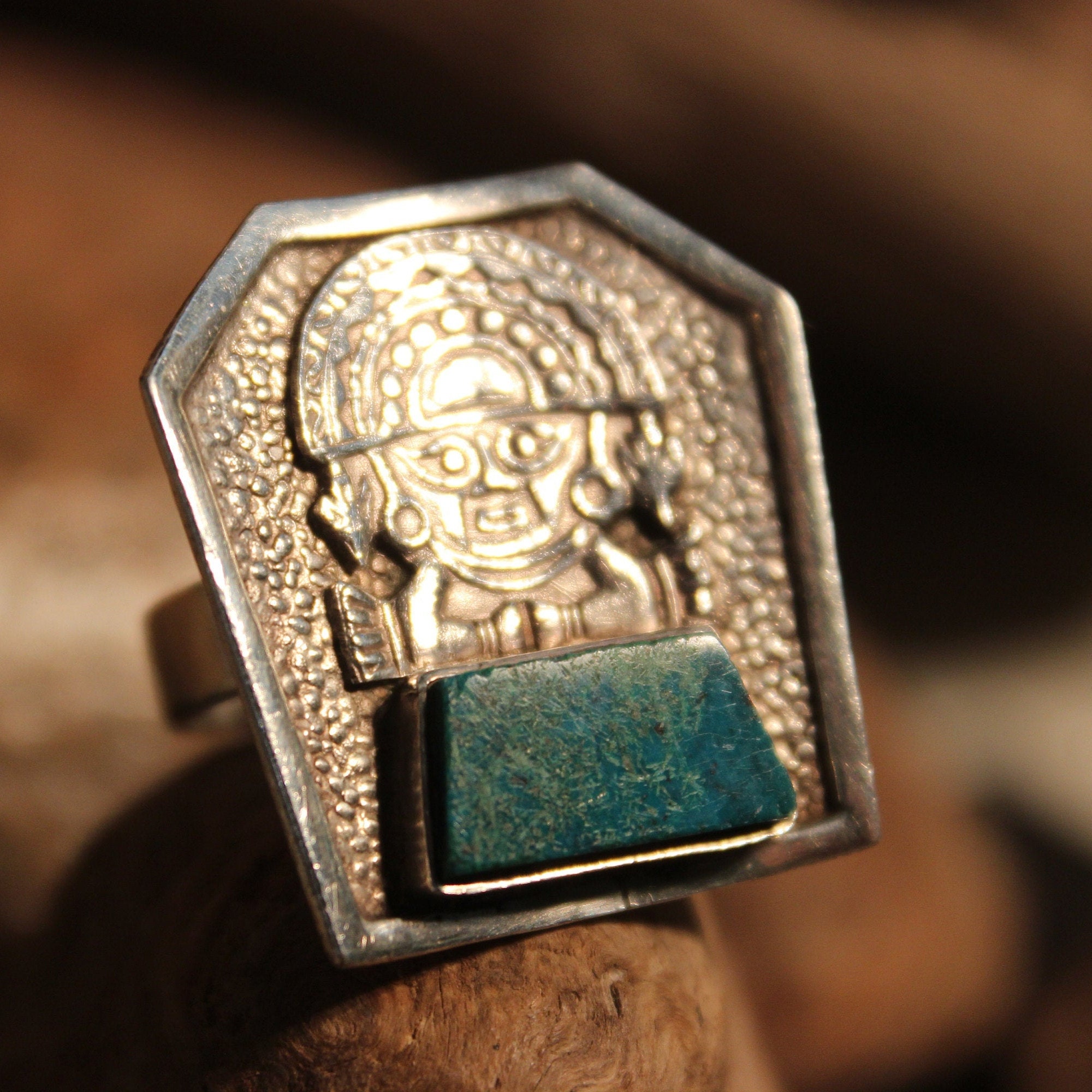 Sterling Tumi Vintage Ring Peruvian Silver Ring Mens Vintage Ring 10.5 ...