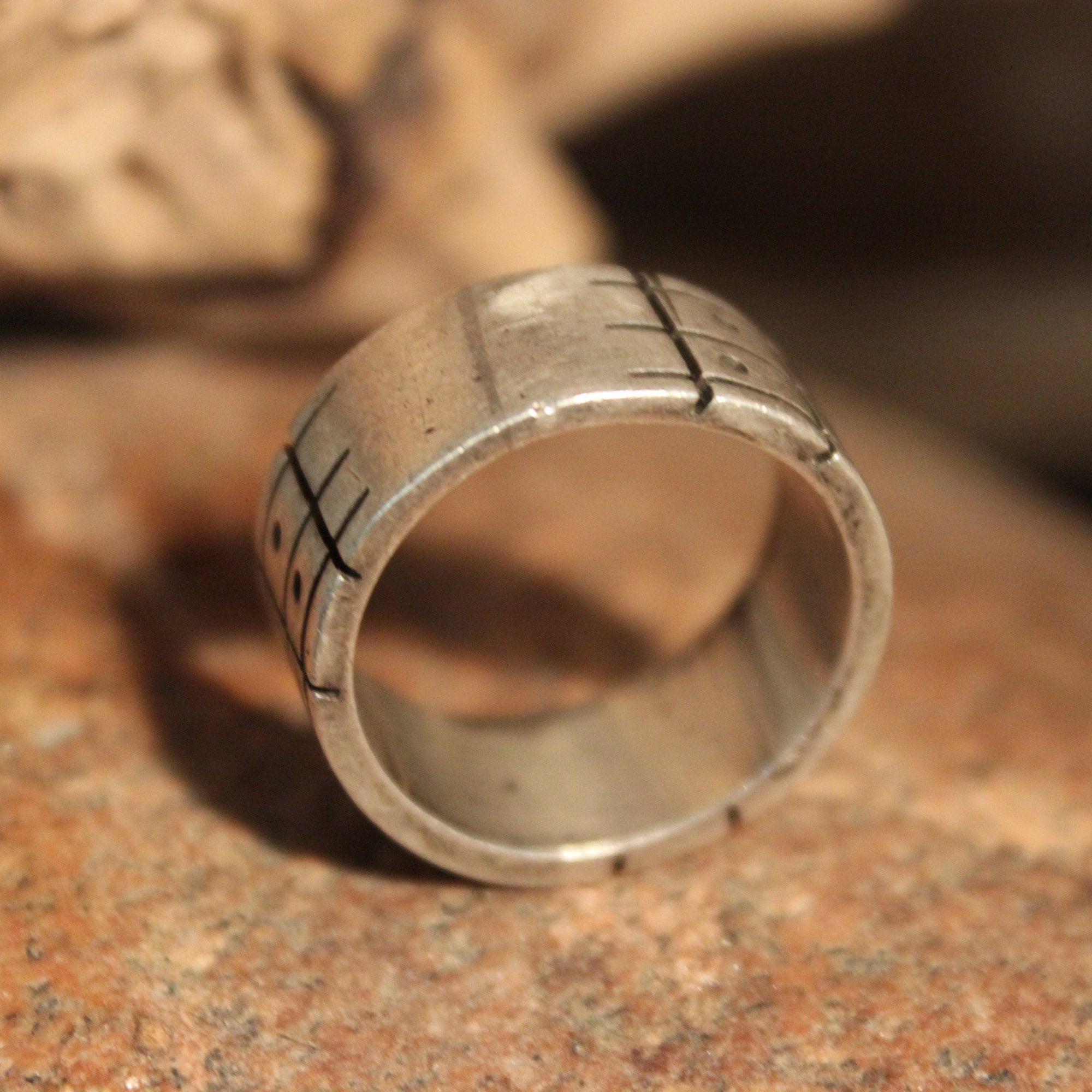 Rustic Mens Viking Ring Sterling Silver Band Norse Ring Celtic Ring 11 ...