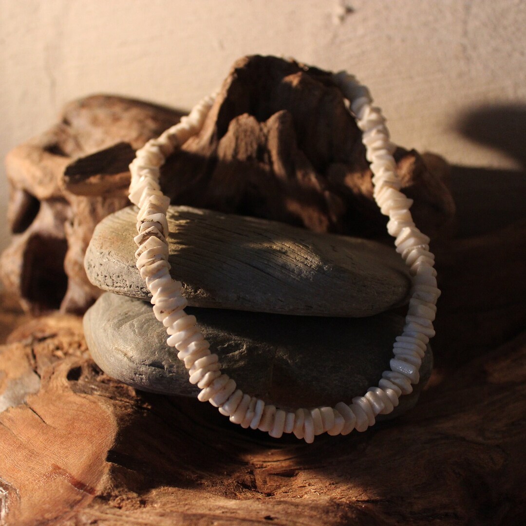 1960s Vintage Shell Necklace Natural Shell Necklace Large Natural Shell ...