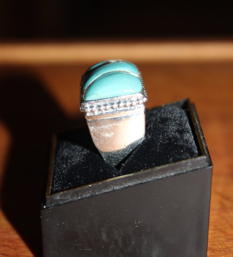 Large Sterling Mexican 925 Ring Native Heavy 9.4 grams Size 8 Unisex ...