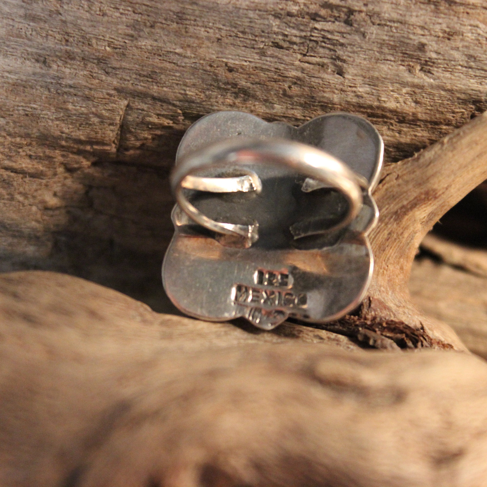 Sterling Mexico Large Multi Inlay Stone Mens Ring 6.5 Grams Size 5 ...