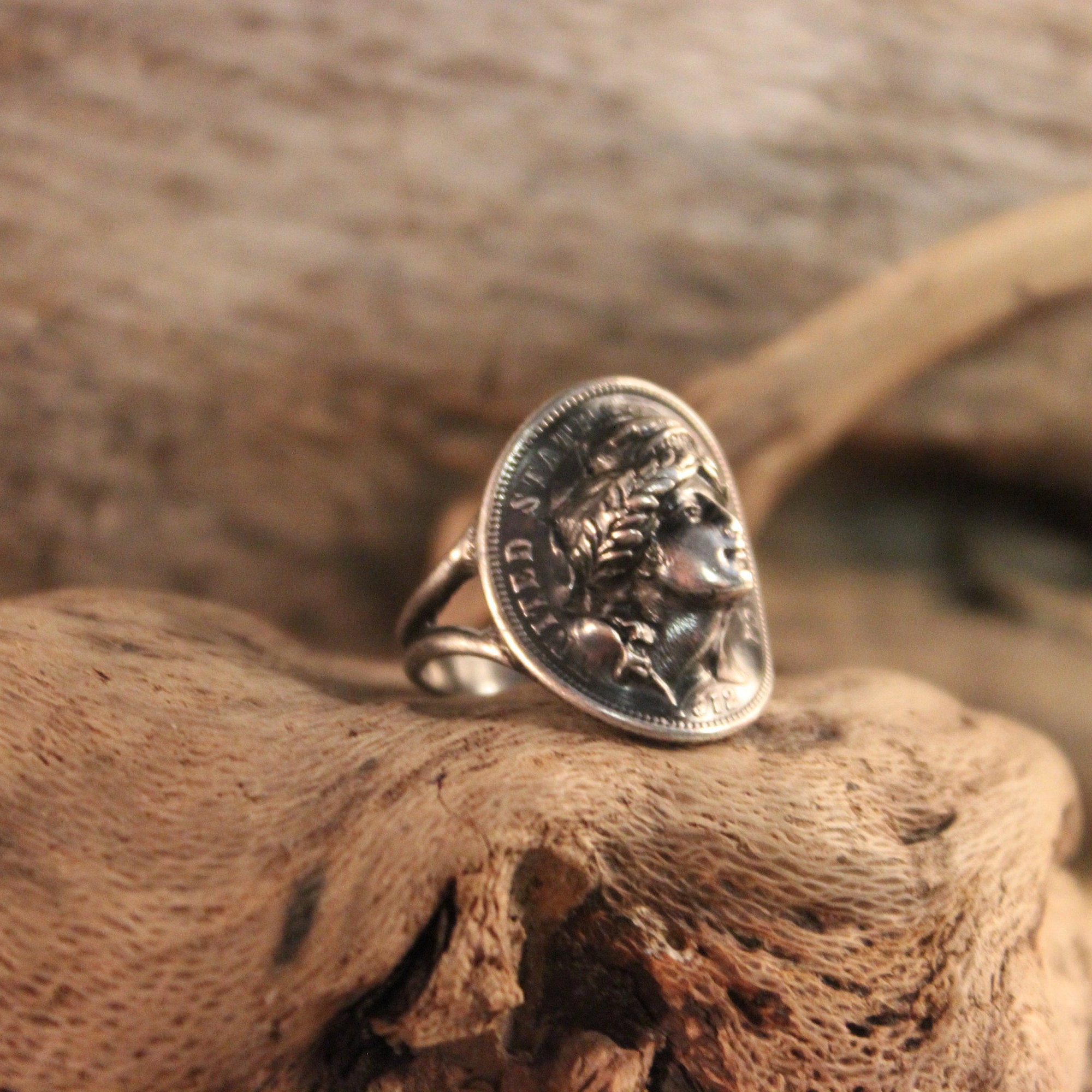 Vintage Sterling Silver Coin Ring Size 4 Vintage Silver American Coin ...
