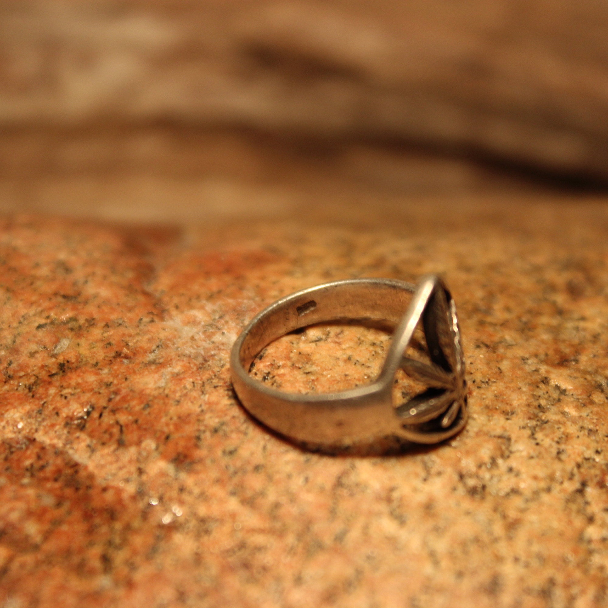 Vintage Sterling Silver Marijuana leaf Ring Sterling Silver Weed Ring 3 ...