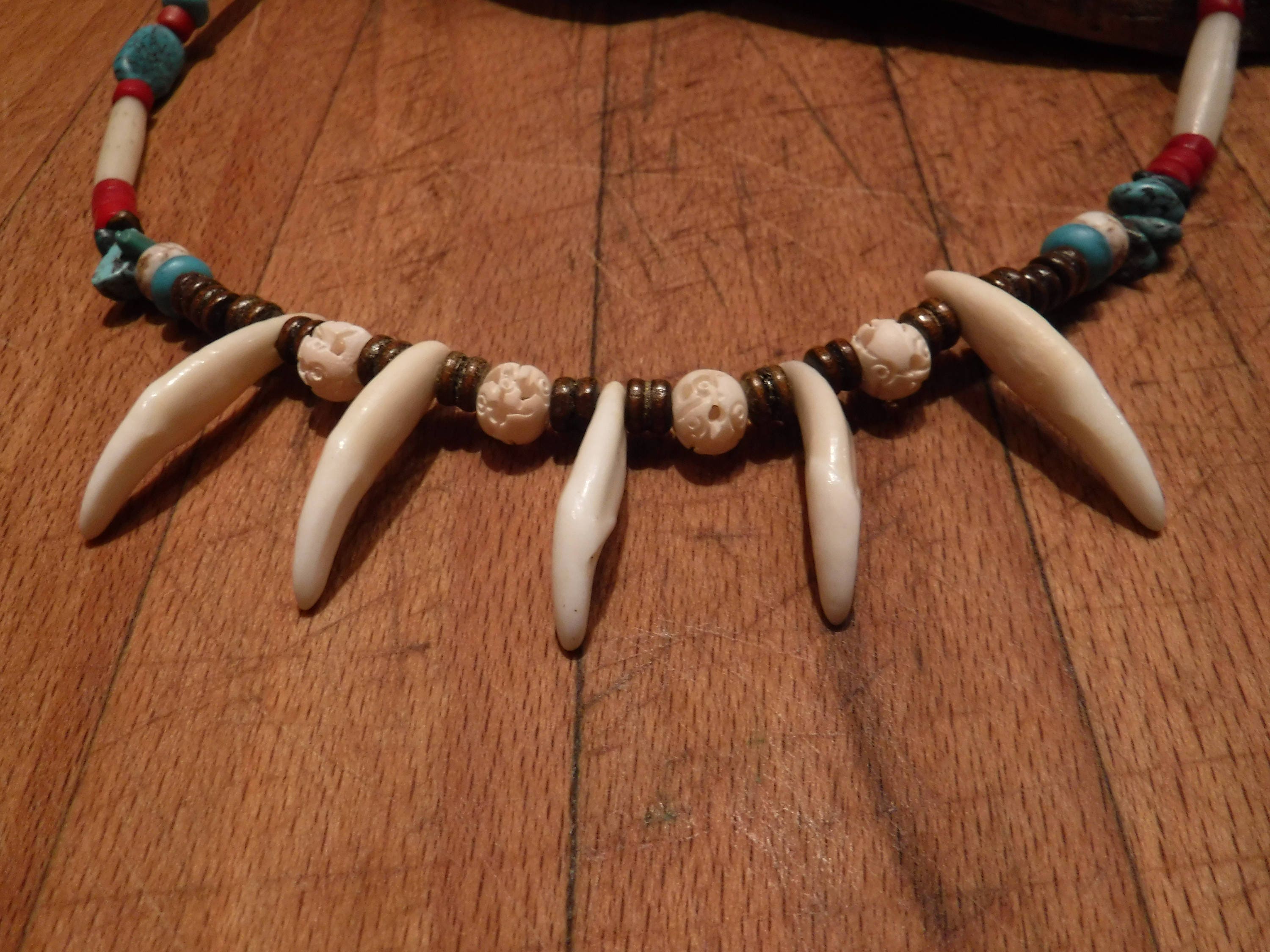 Wolf Tooth Necklace Wolf Teeth Necklace Wolf Necklace Tribal Wolf Tooth ...