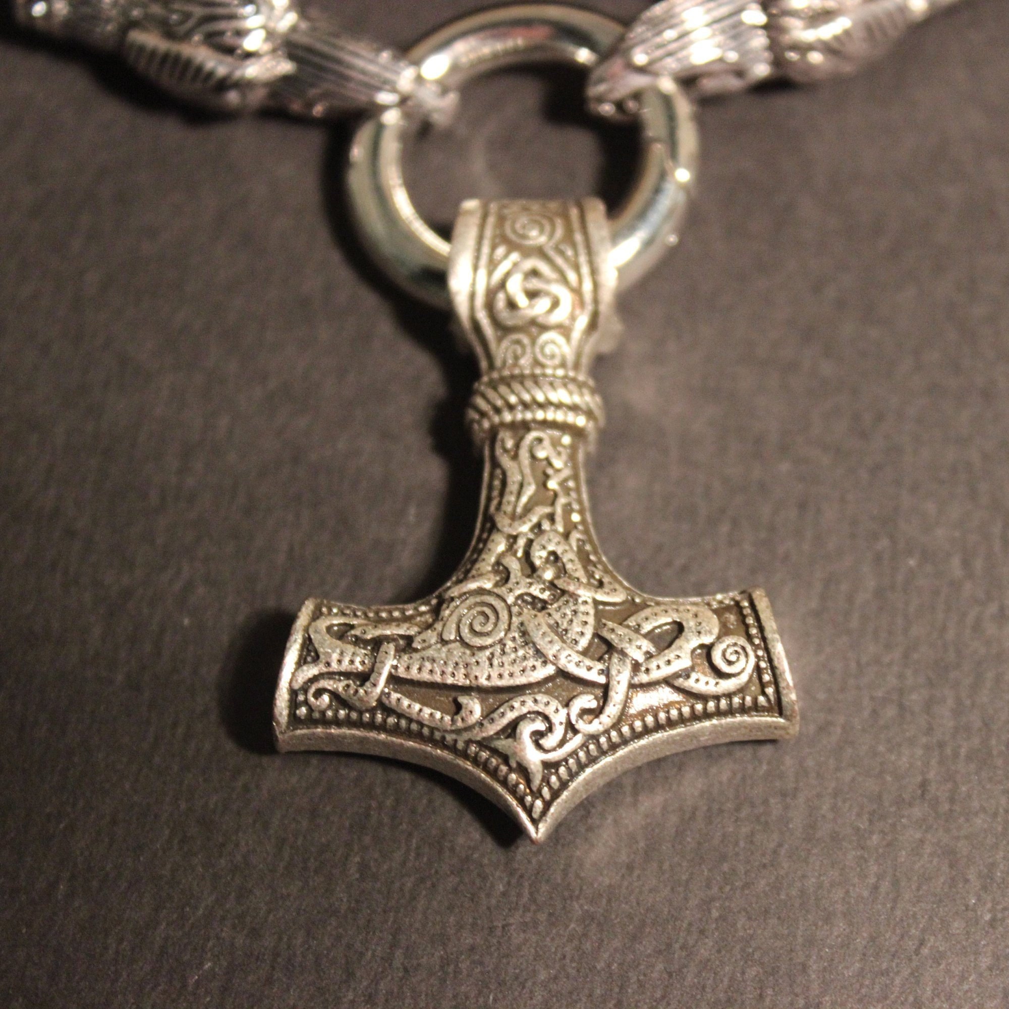Odin Thor's Hammer Mjolnir Pendant 70.9 Grams 24 Viking Necklaces ...