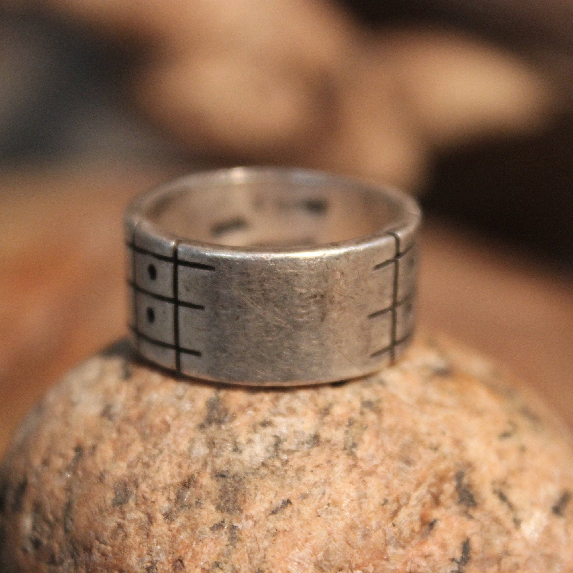 Rustic Mens Viking Ring Sterling Silver Band Norse Ring Celtic Ring 11 ...