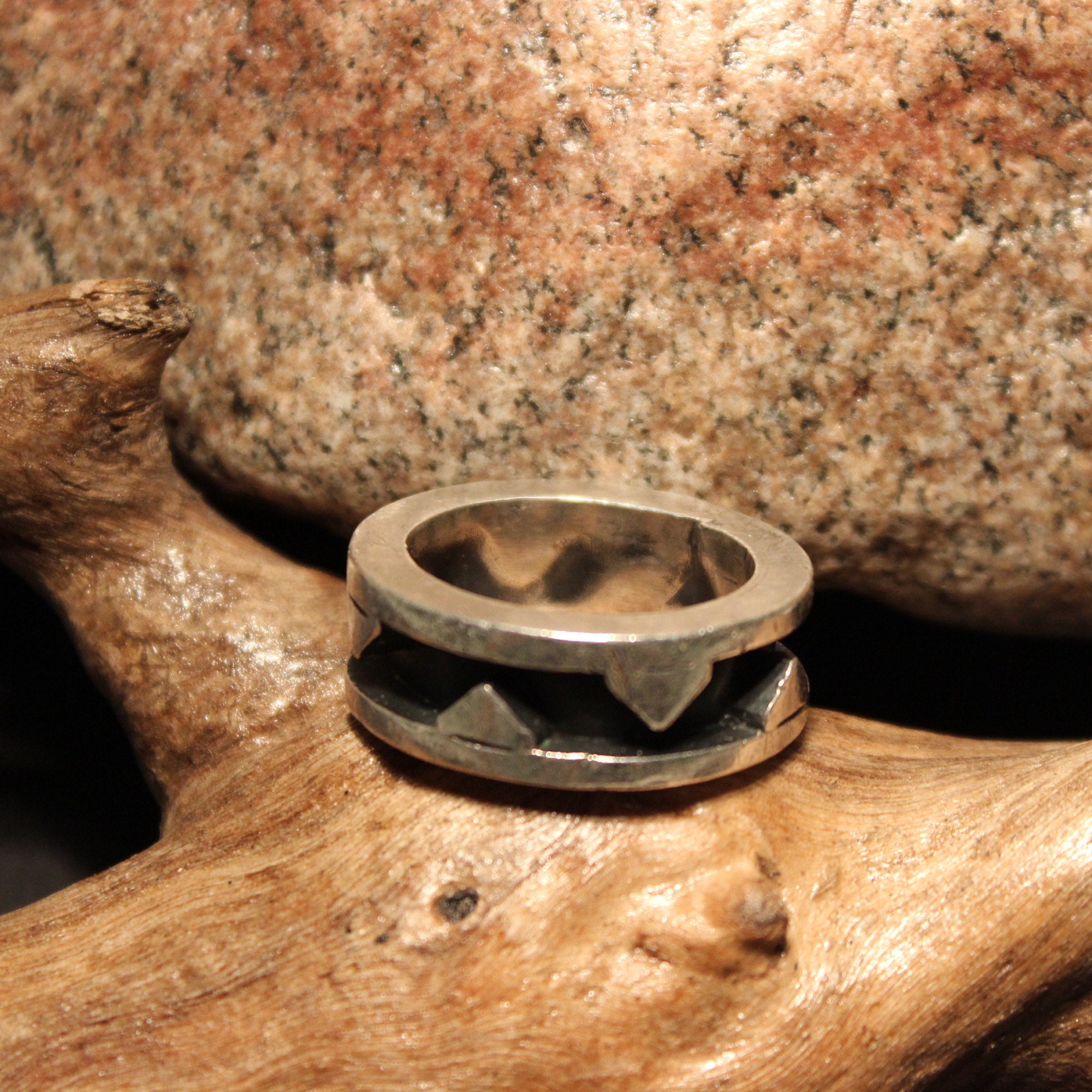 Large Mens Viking Ring Sterling Silver Band Norse Ring Celtic Ring 14.7 ...