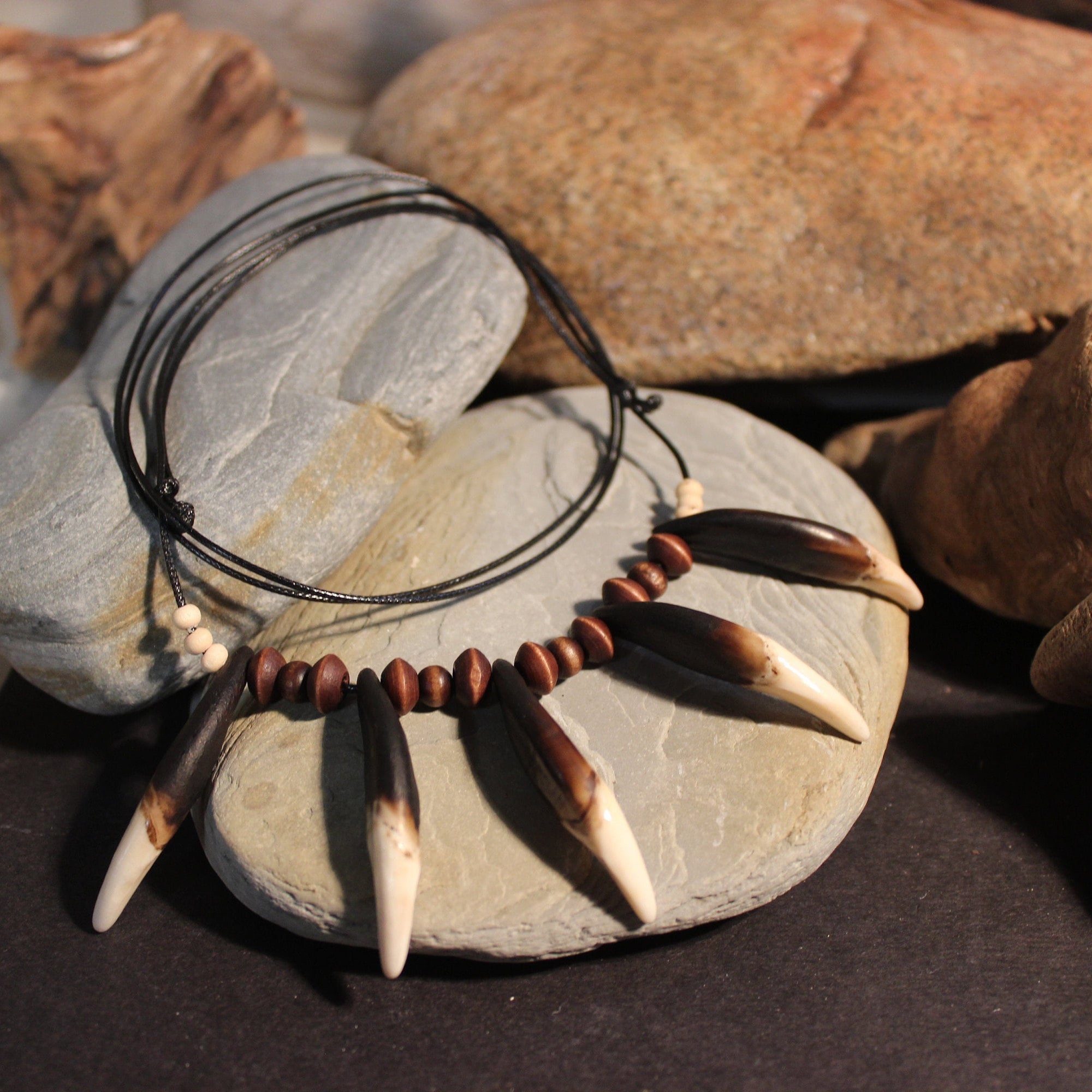 Large Wolf Tooth Necklace Wolf Teeth Necklace Wolf Necklace Wolf Tooth ...