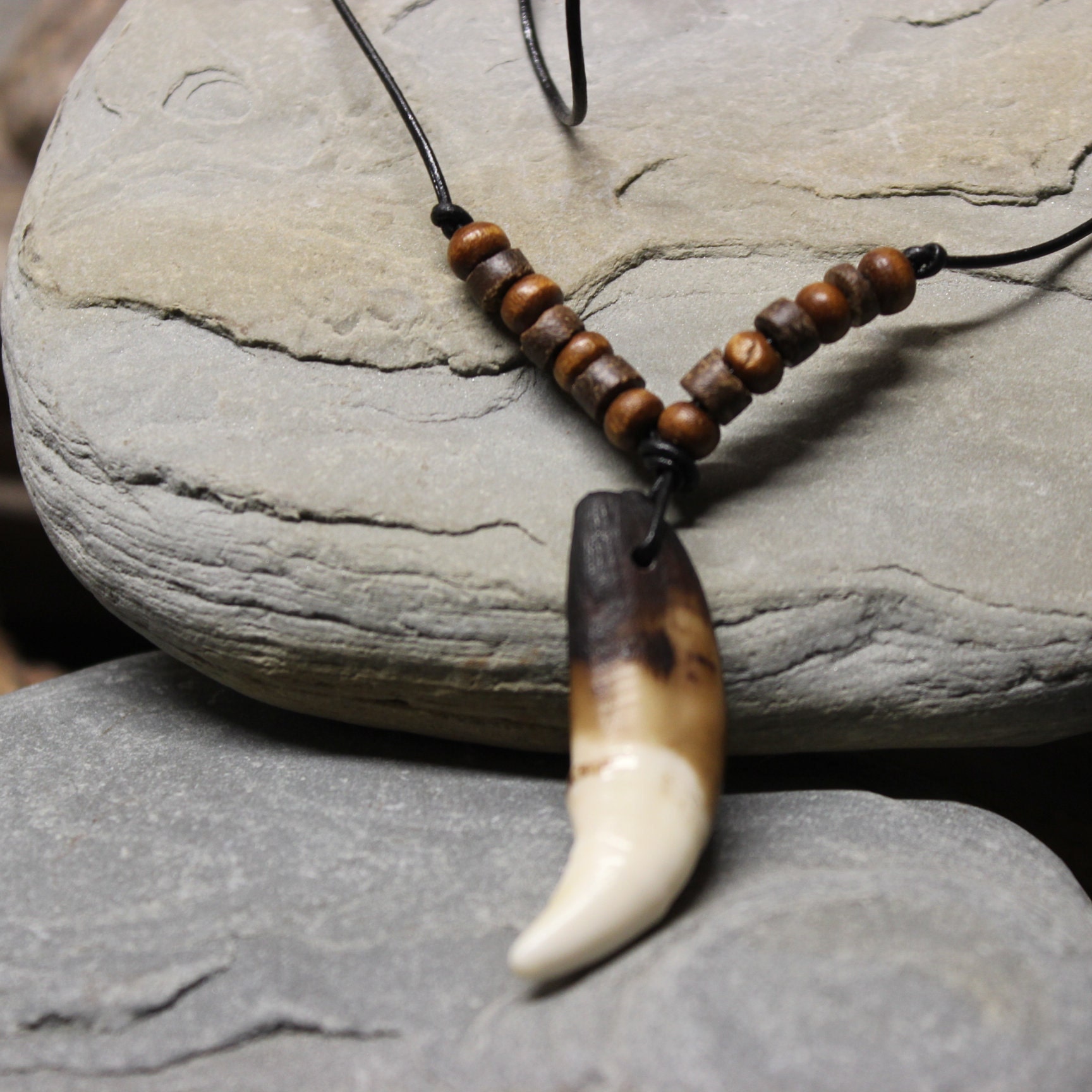 Large Wolf Tooth Necklace Wolf Teeth Necklace Wolf Necklace Wolf Tooth ...