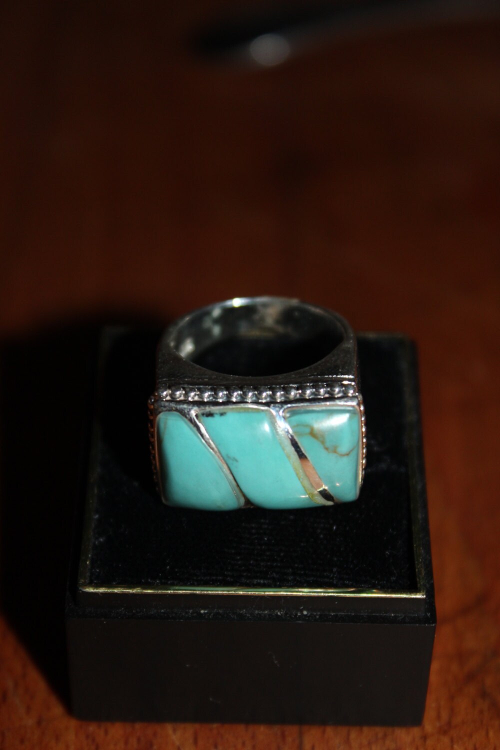 Large Sterling Mexican 925 Ring Native Heavy 9.4 grams Size 8 Unisex ...